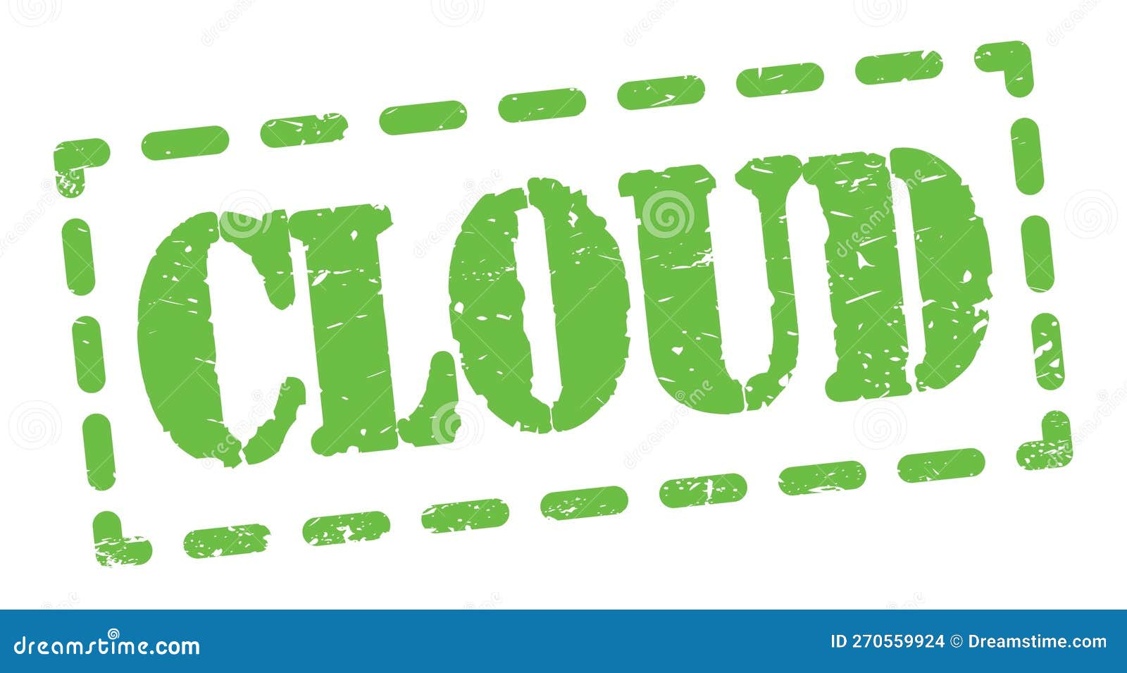 CLOUD Text Written on Green Stamp Sign Stock Illustration ...