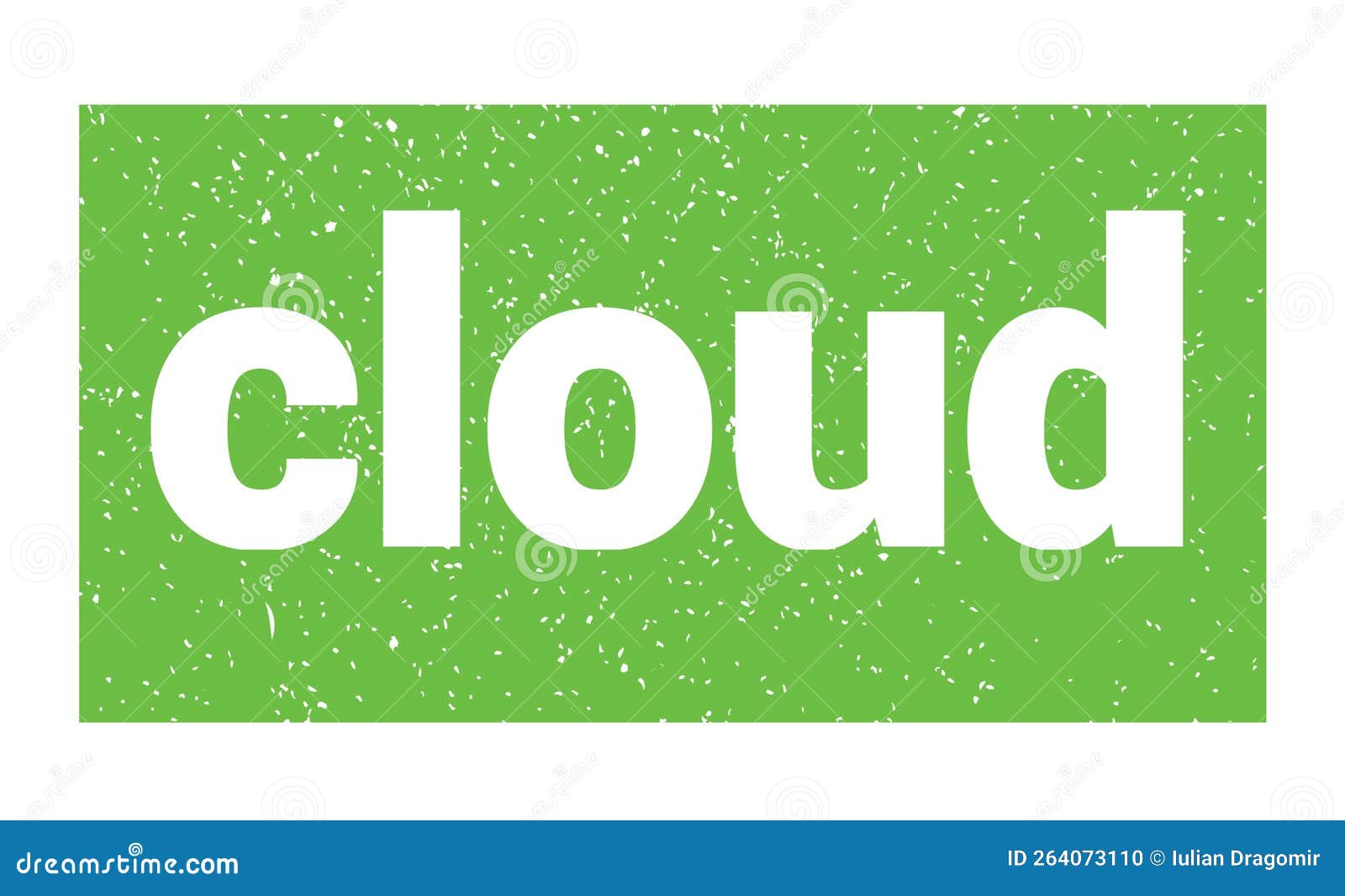 Cloud Text Written on Green Stamp Sign Stock Illustration ...