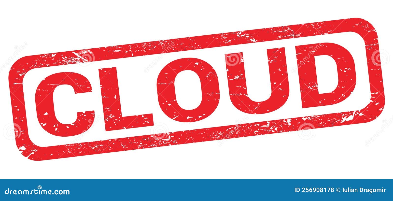 CLOUD Text Written on Red Rectangle Stamp Stock Illustration ...