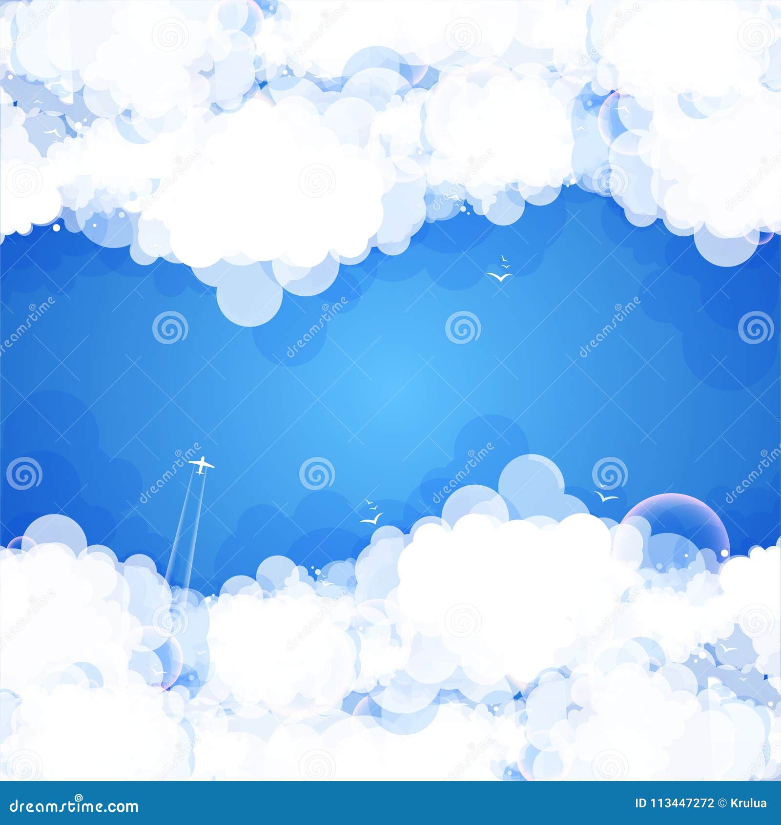 Cloud Theme Vector Background. Vector Stock Vector - Illustration of ...
