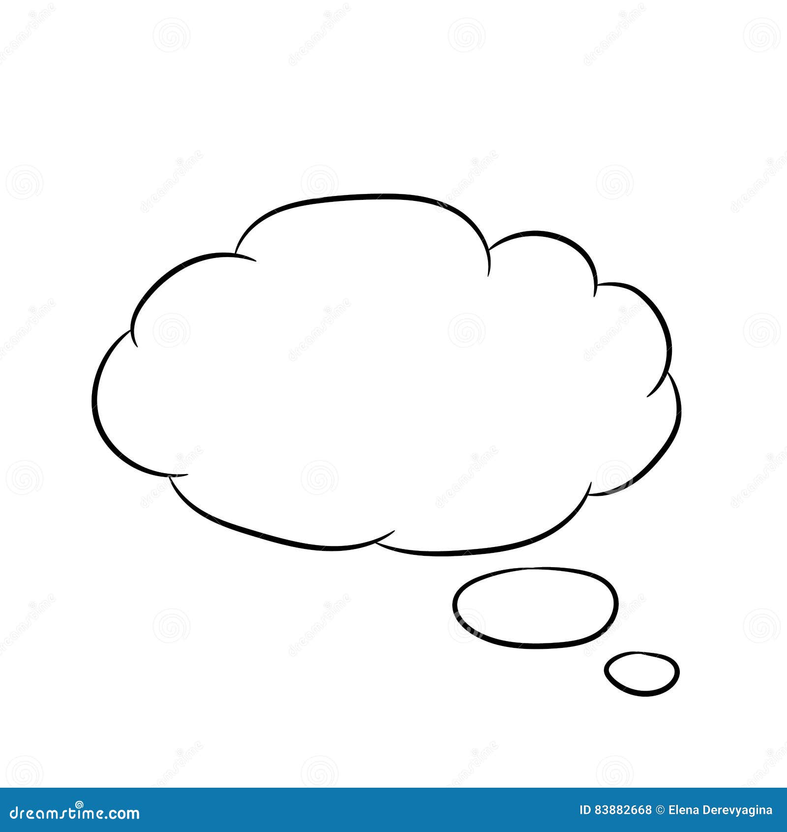 Cloud Thought Fly White of Vector Illustrations Stock Vector ...
