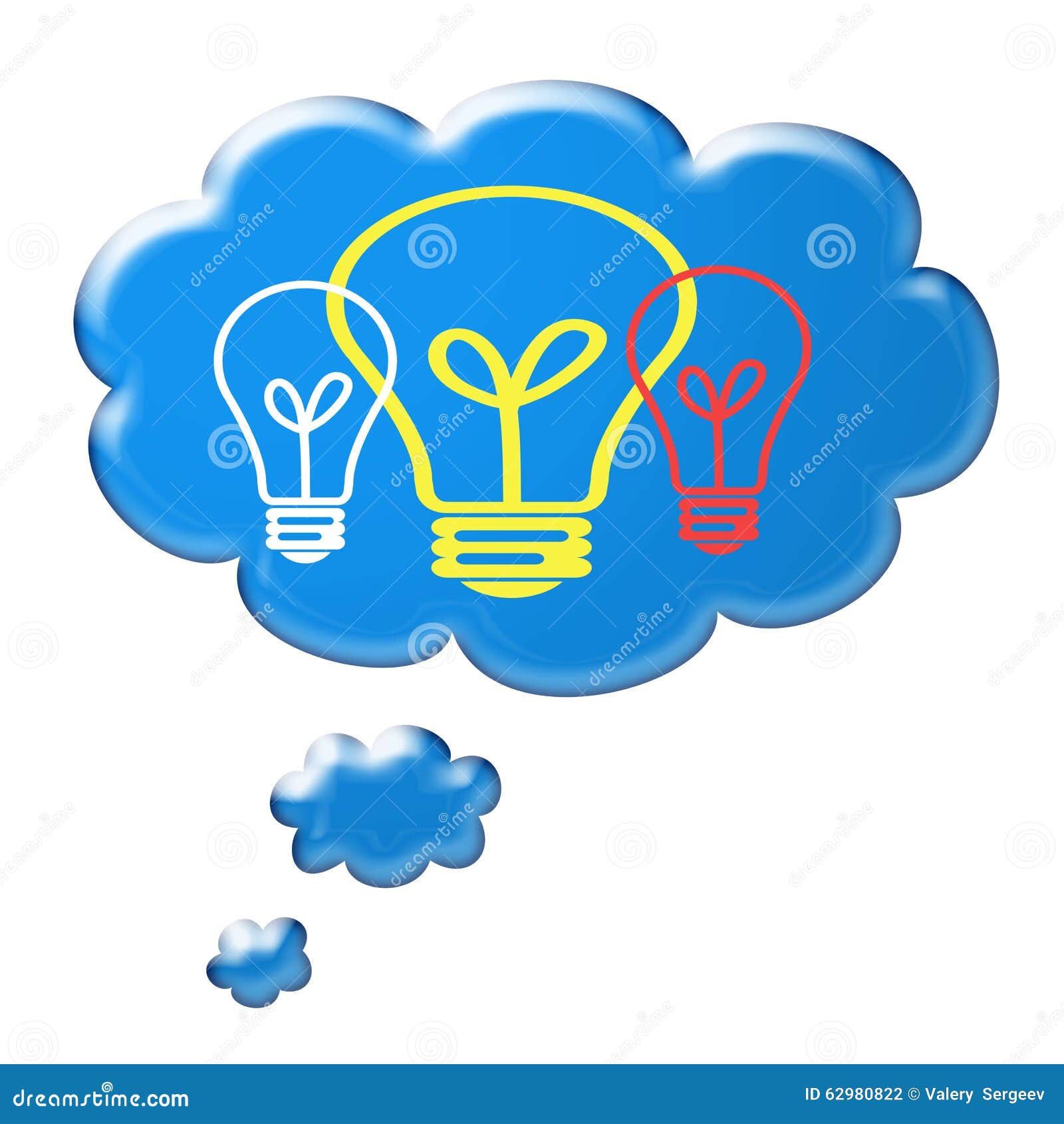 Cloud thought with stock illustration. Illustration of black - 62980822