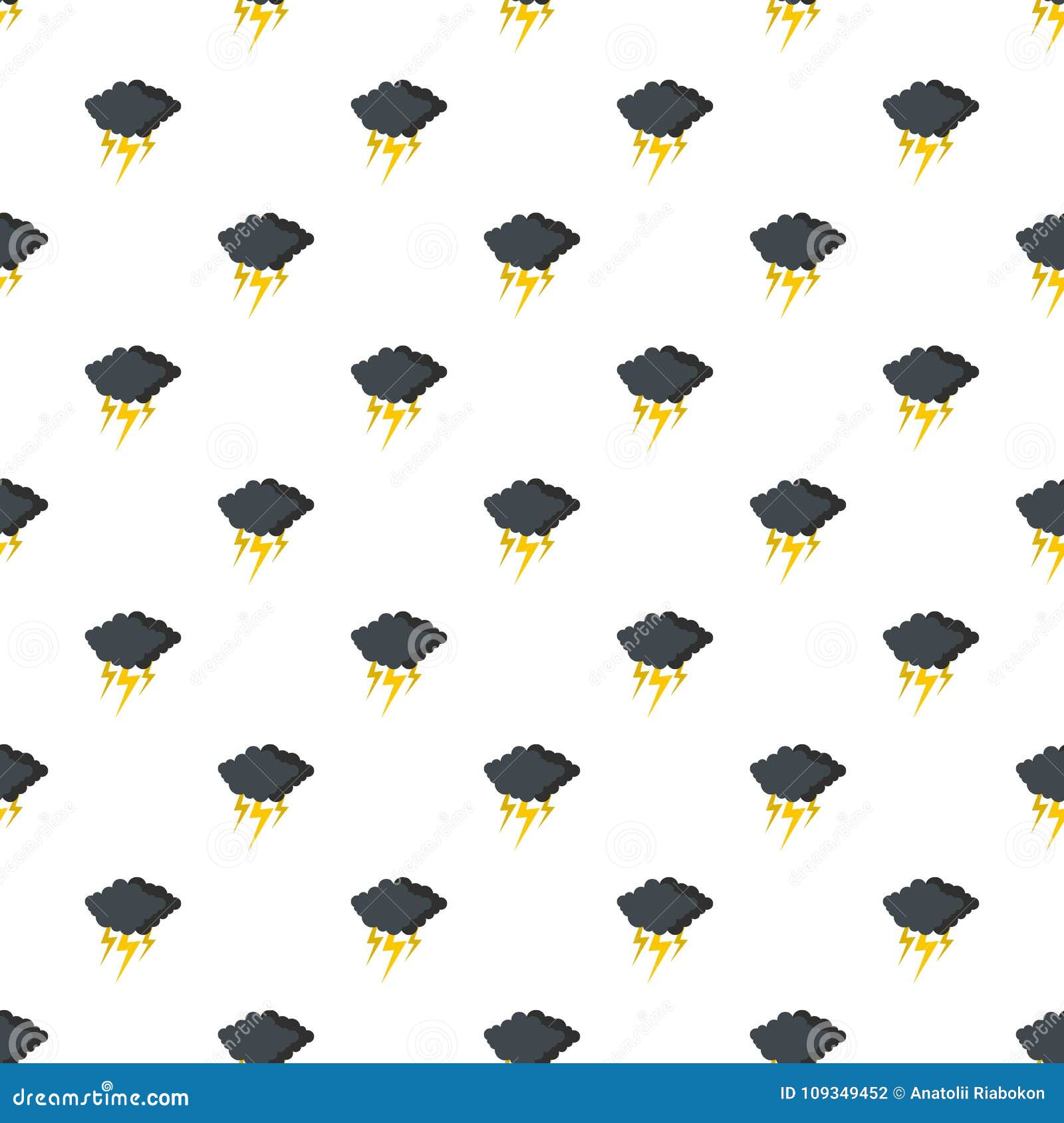 Cloud Thunder Flash Pattern Seamless Stock Vector - Illustration of ...