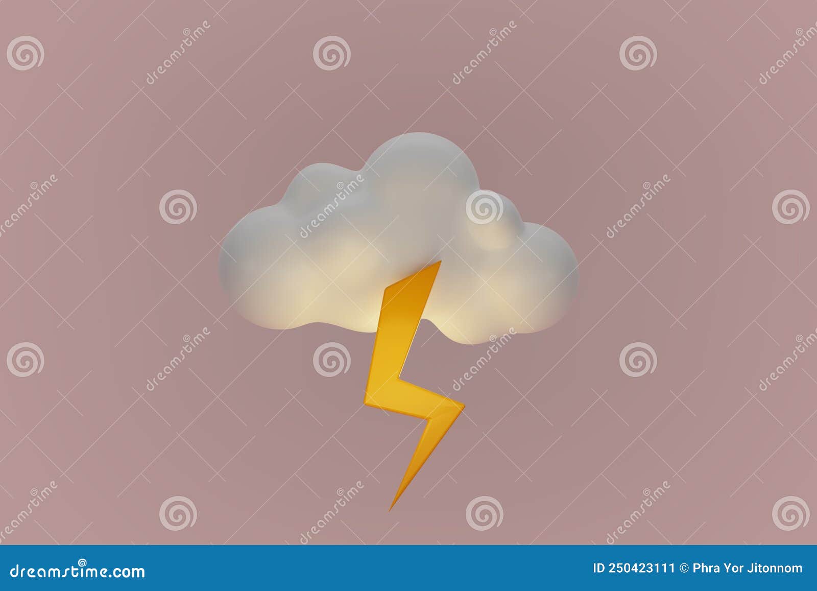 A Cloud and Thunderbolt with Lightning. Thunder Cloud Weather Icon ...