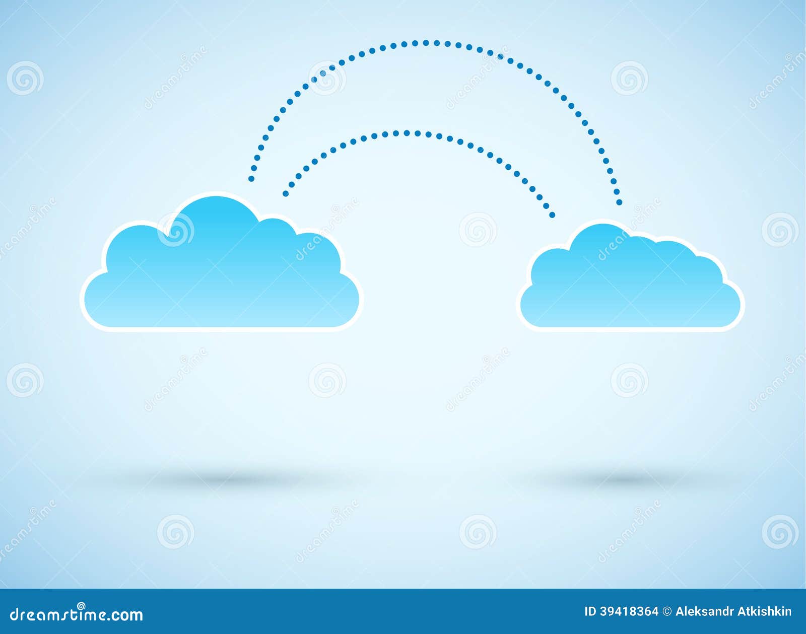 Cloud To Cloud Connection. Vector Illustration Stock Vector ...