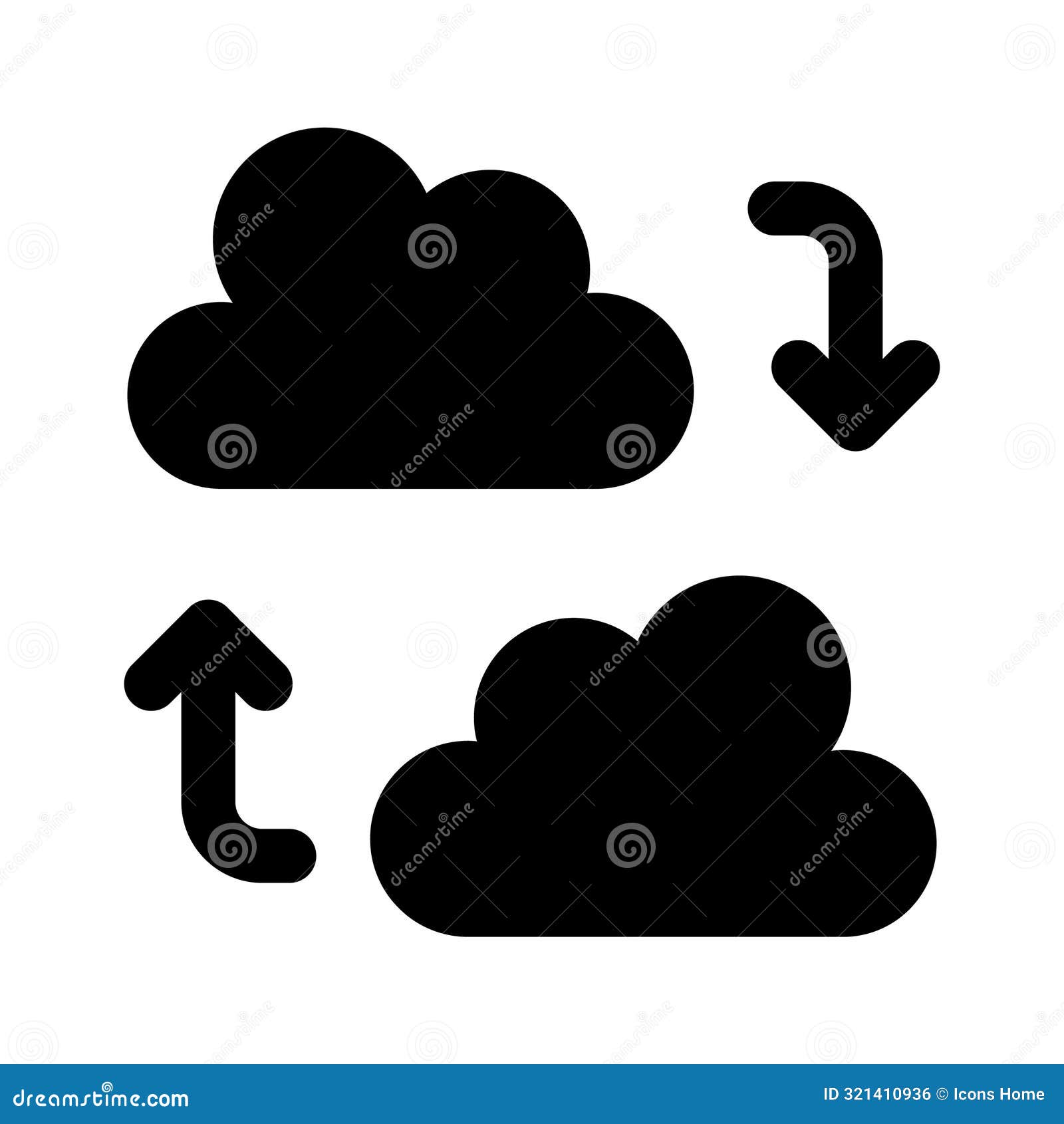 Cloud Transfer Vector Design Isolated on White Background Stock ...