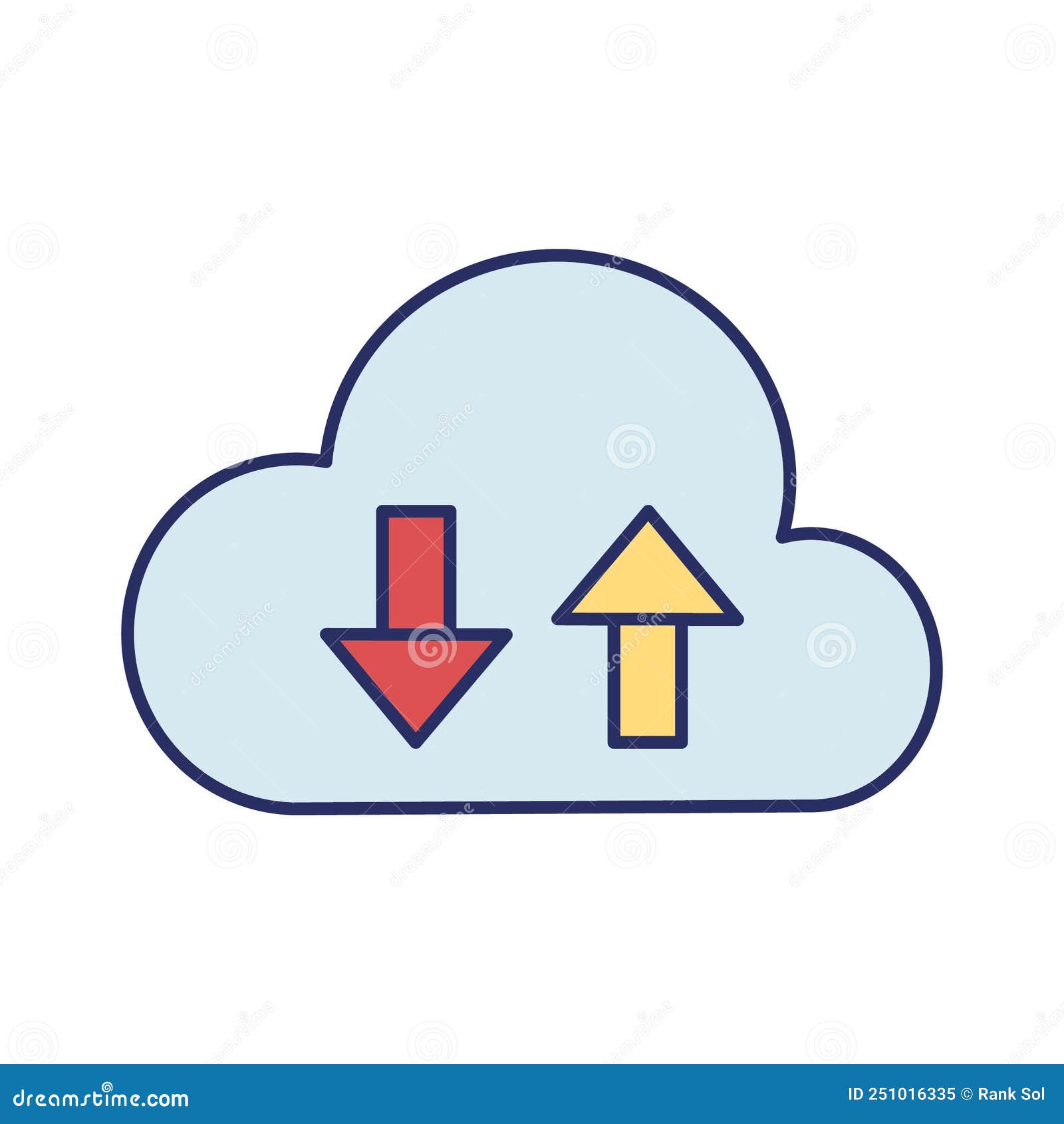 Cloud Transfer Vector Icon Which Can Easily Modify or Edit Stock Vector ...