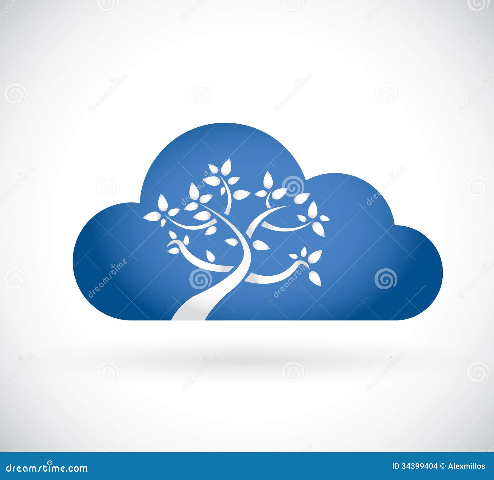 Cloud Tree Illustration Design Stock Illustration - Illustration of ...