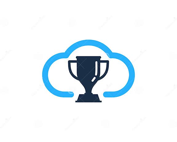 Cloud Trophy Icon Logo Design Element Stock Vector - Illustration of ...