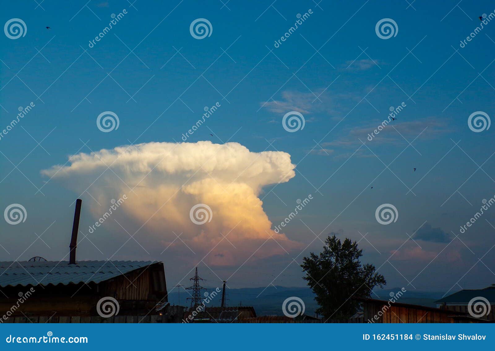 Cloud Unusual Shape Simulating the Explosion of a Nuclear Bomb. Stock ...