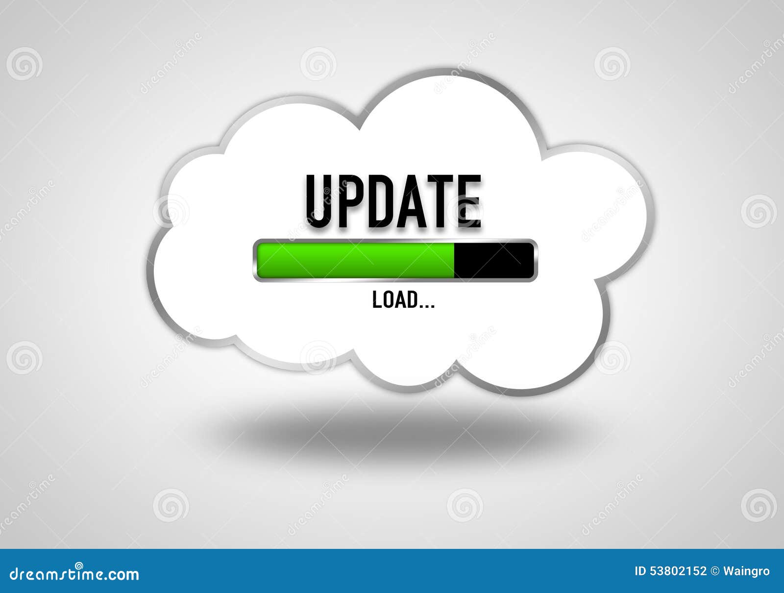 Cloud Update stock illustration. Illustration of program - 53802152