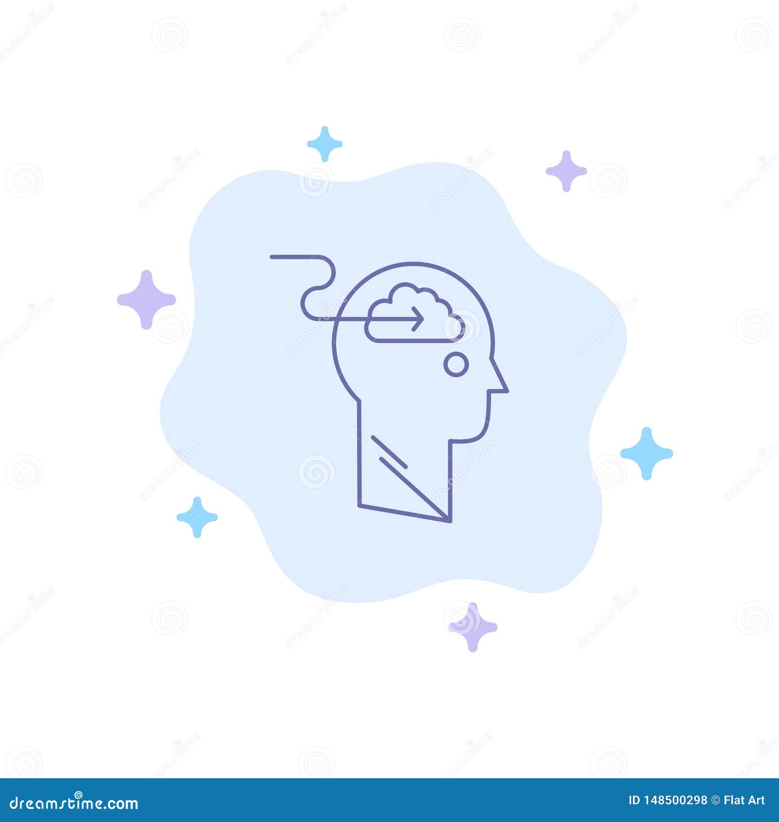 Cloud, Update, Download, Upload, User Blue Icon on Abstract Cloud ...