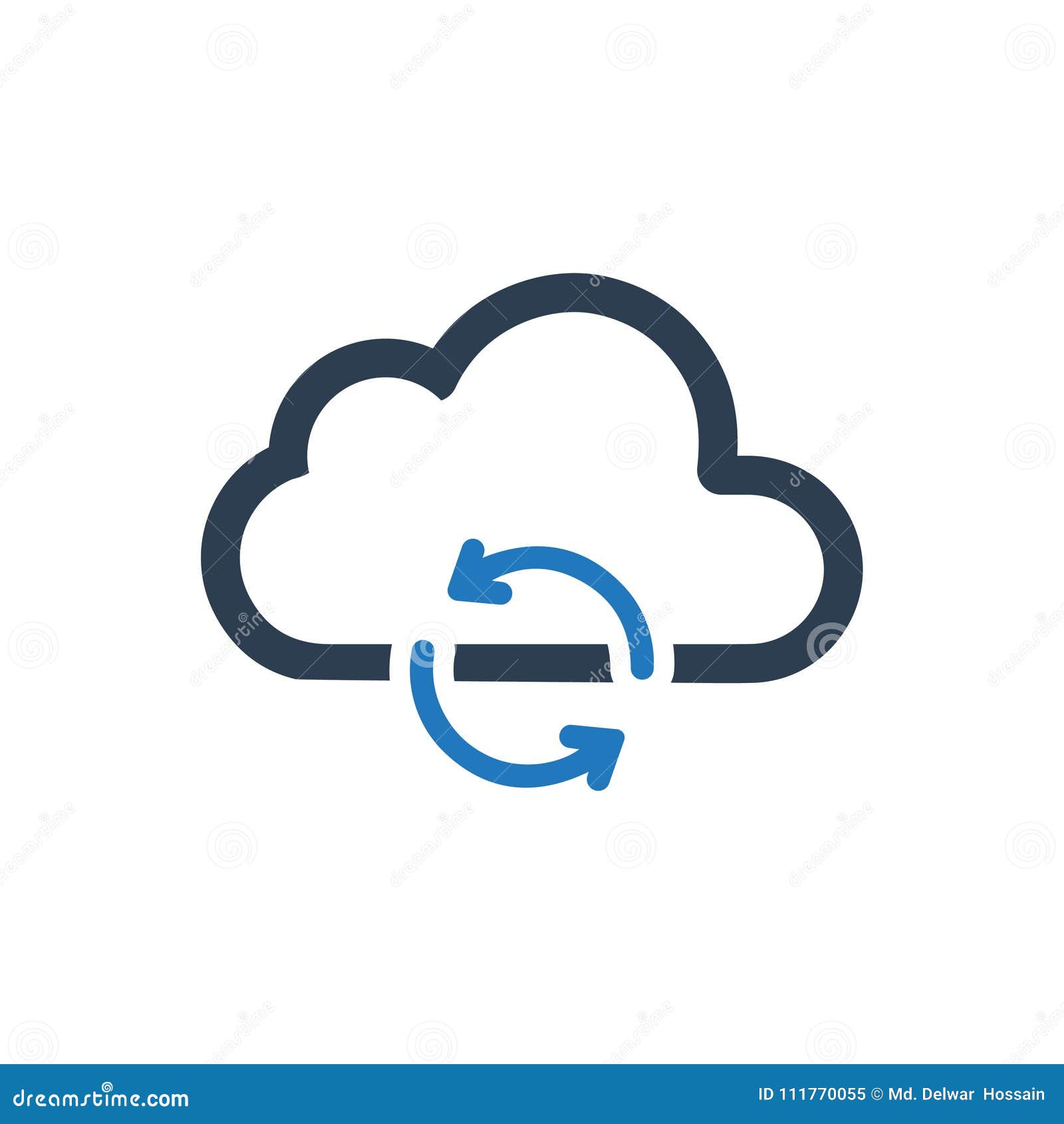 Cloud update icon stock vector. Illustration of reload - 111770055