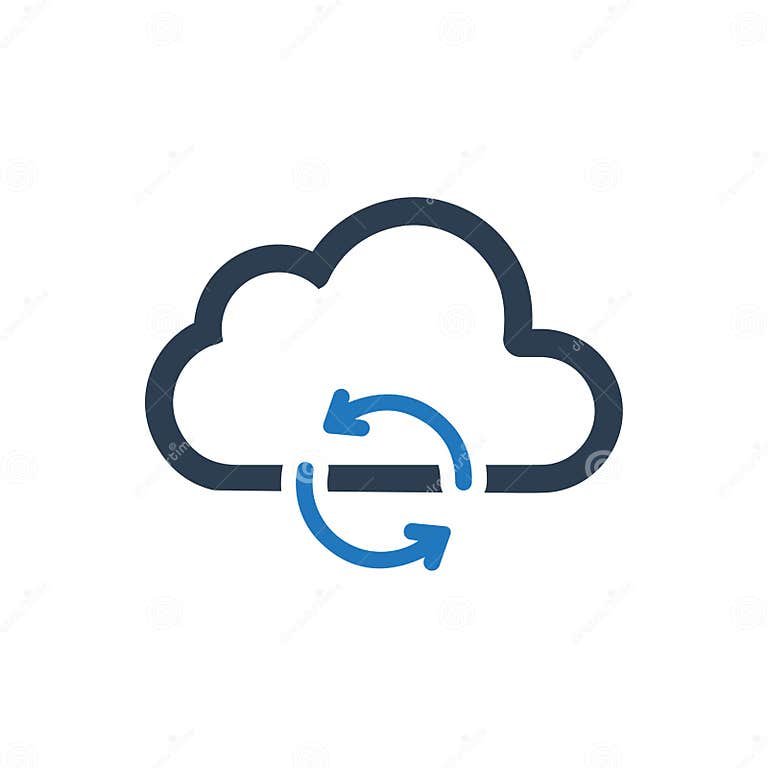 Cloud update icon stock vector. Illustration of reload - 111770055