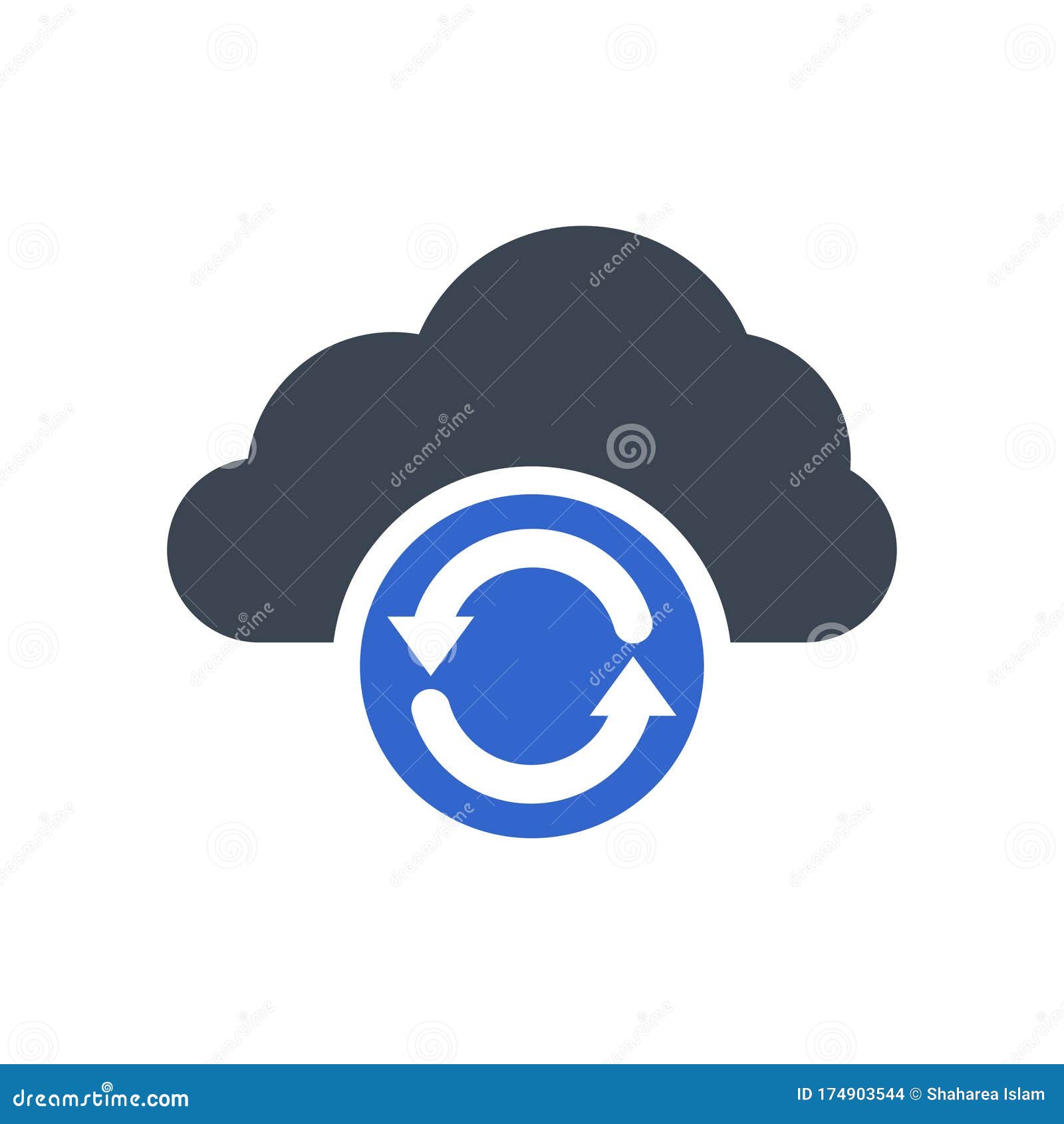 Cloud Update Icon stock vector. Illustration of graphic - 174903544