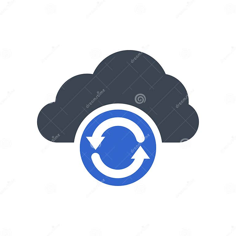 Cloud Update Icon stock vector. Illustration of graphic - 174903544