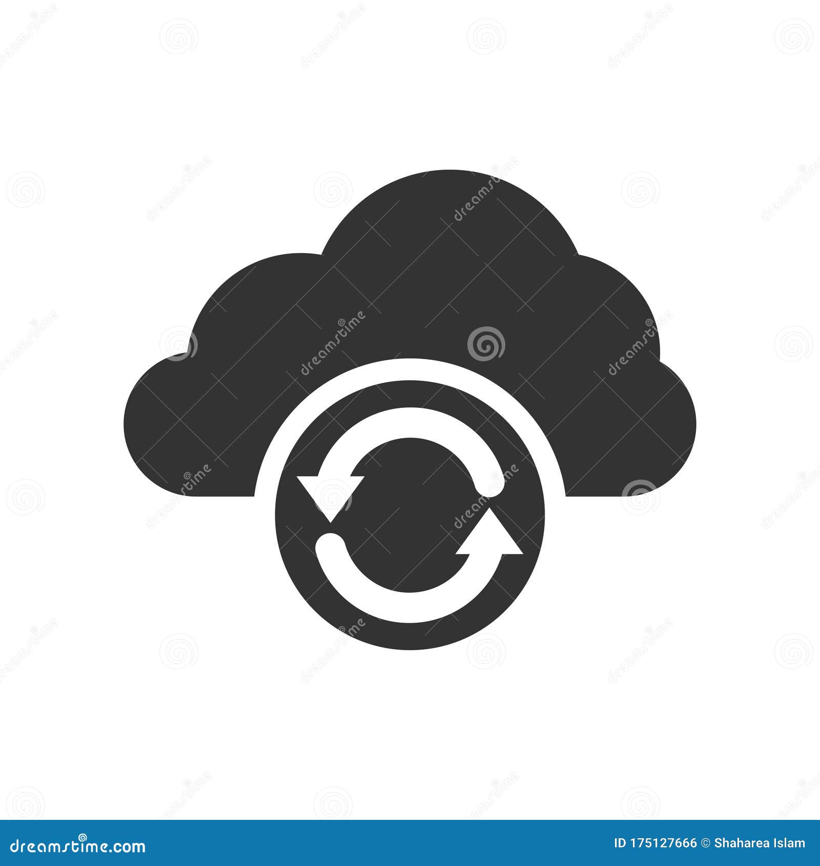 Cloud Update Icon stock vector. Illustration of share - 175127666