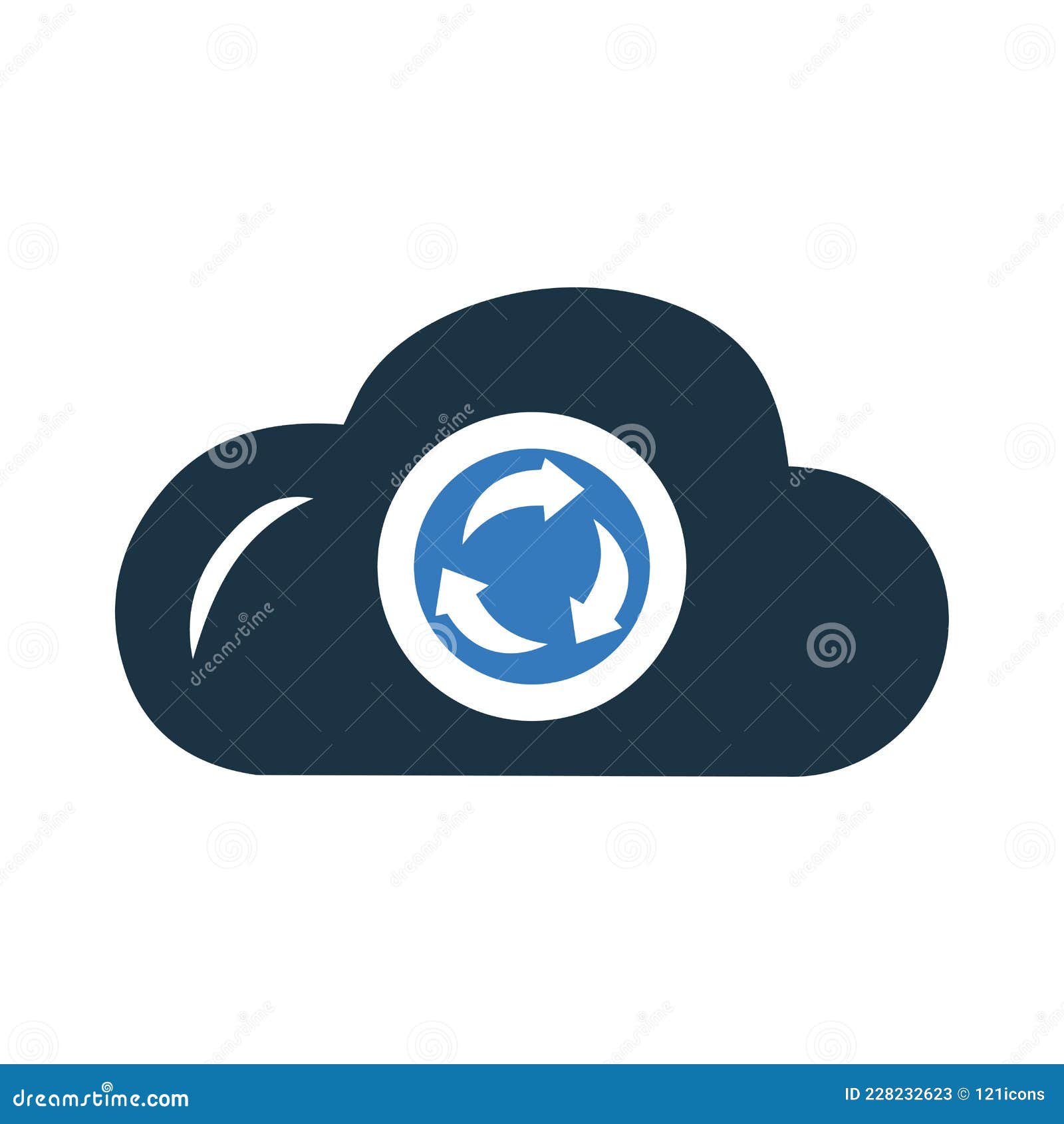 Cloud, Update, Refresh, Data Icon. Editable Vector Graphics Stock ...
