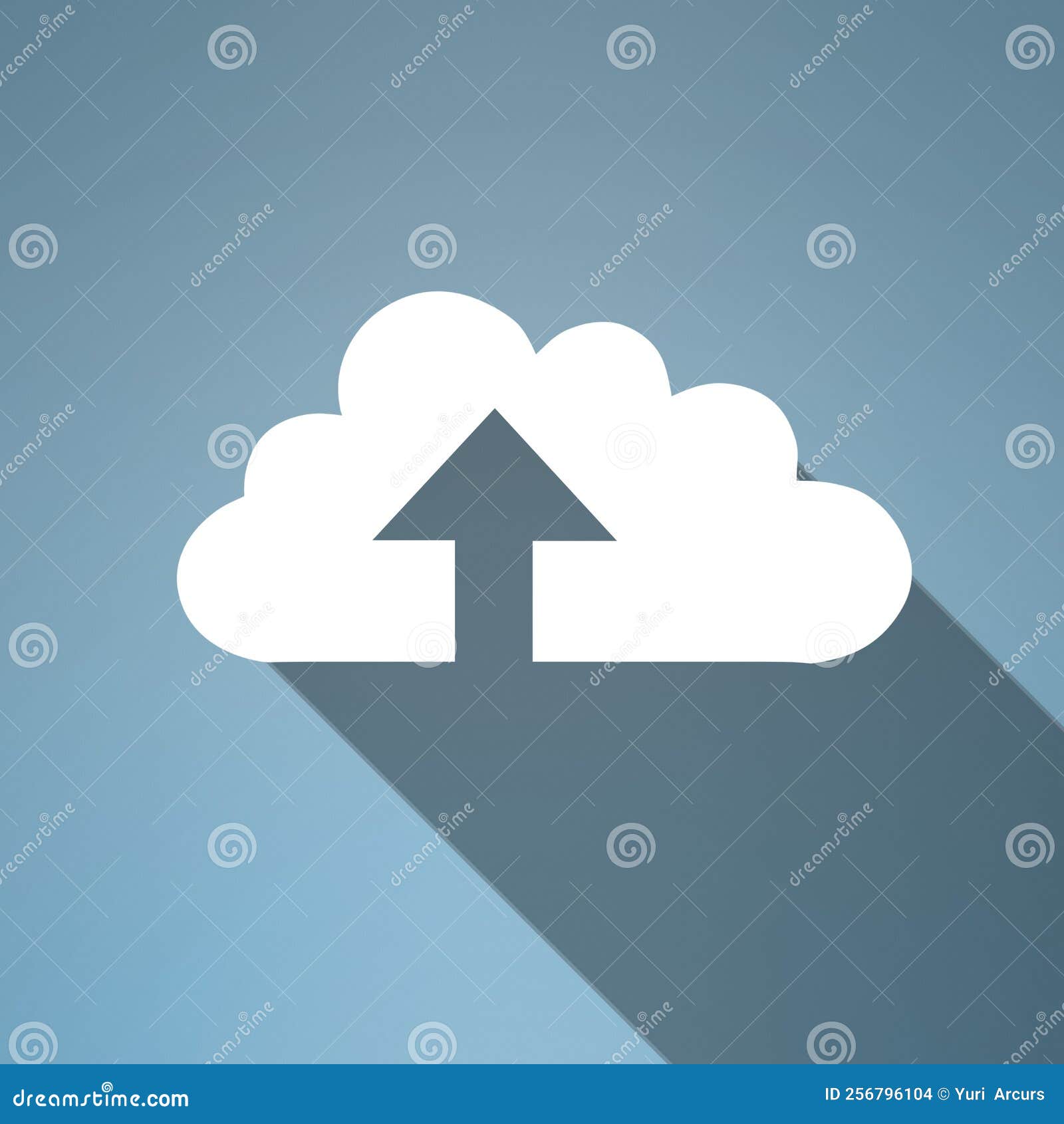 Cloud Upload. Conceptual Image Representing Modern Cloud Computing ...