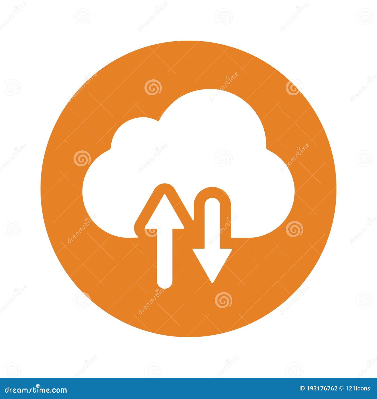 Cloud Upload and Download Icon Logo Stock Illustration - Illustration ...