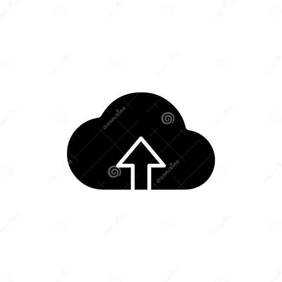 Cloud Upload Icon Set. Cloud Data Storage Server Vector Symbol. Save To ...