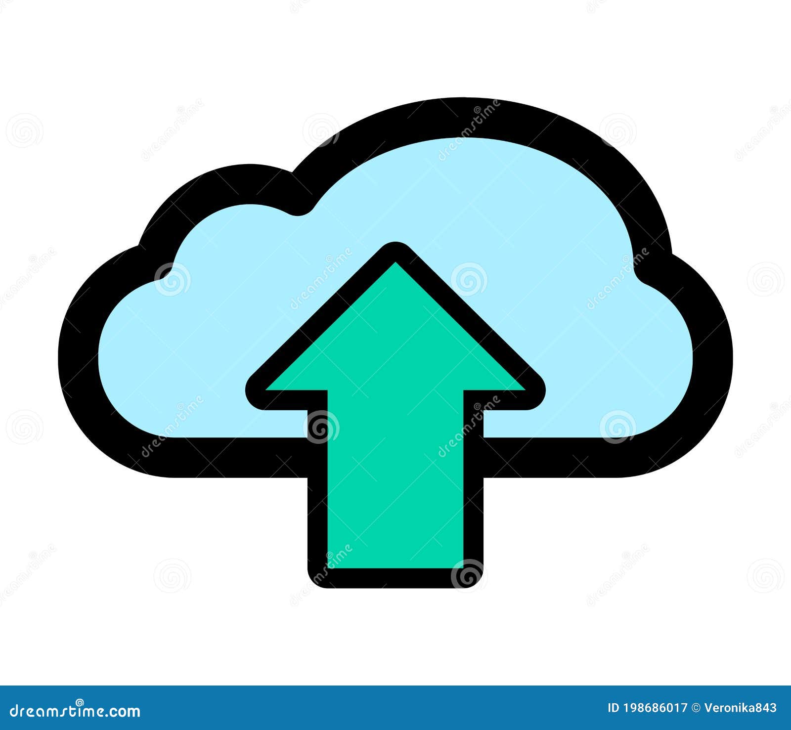 Cloud Upload Icon. Storage Symbol Stock Vector - Illustration of ...