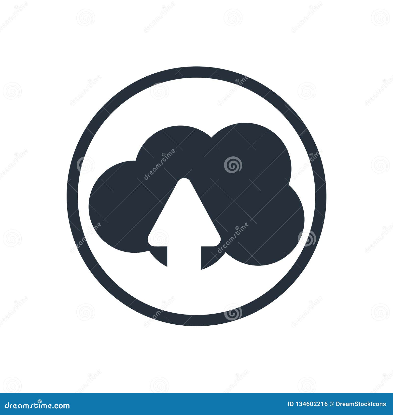 Cloud Upload Icon Vector Sign and Symbol Isolated on White Background ...