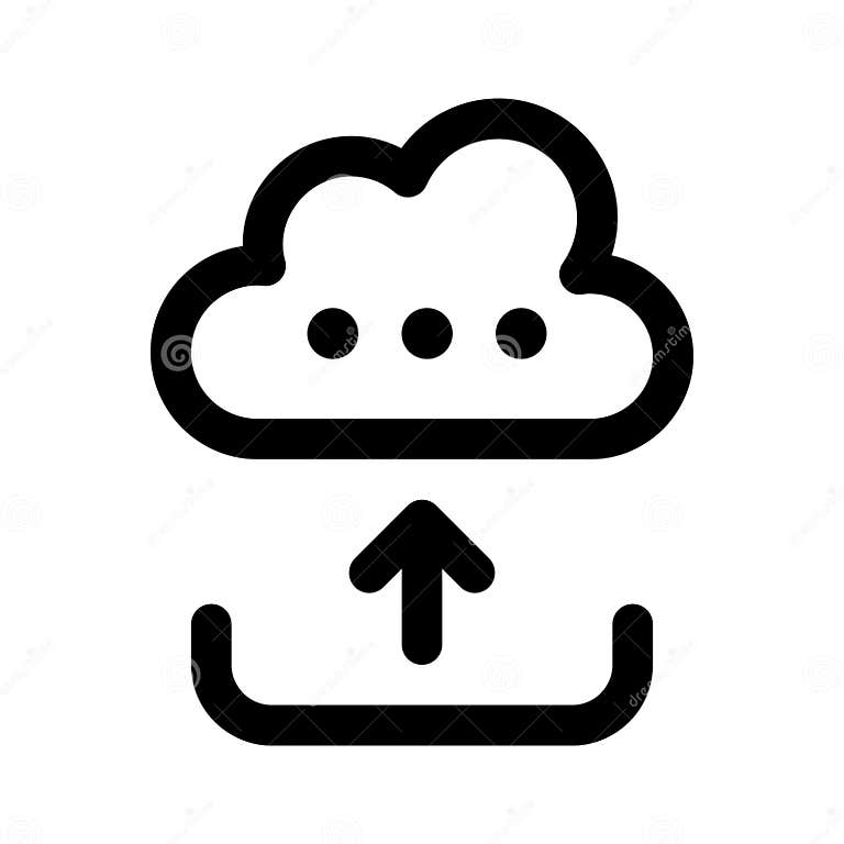 Cloud Uploading, Cloud with Upward Arrow, Concept of Cloud Upload Stock Vector - Illustration of ...