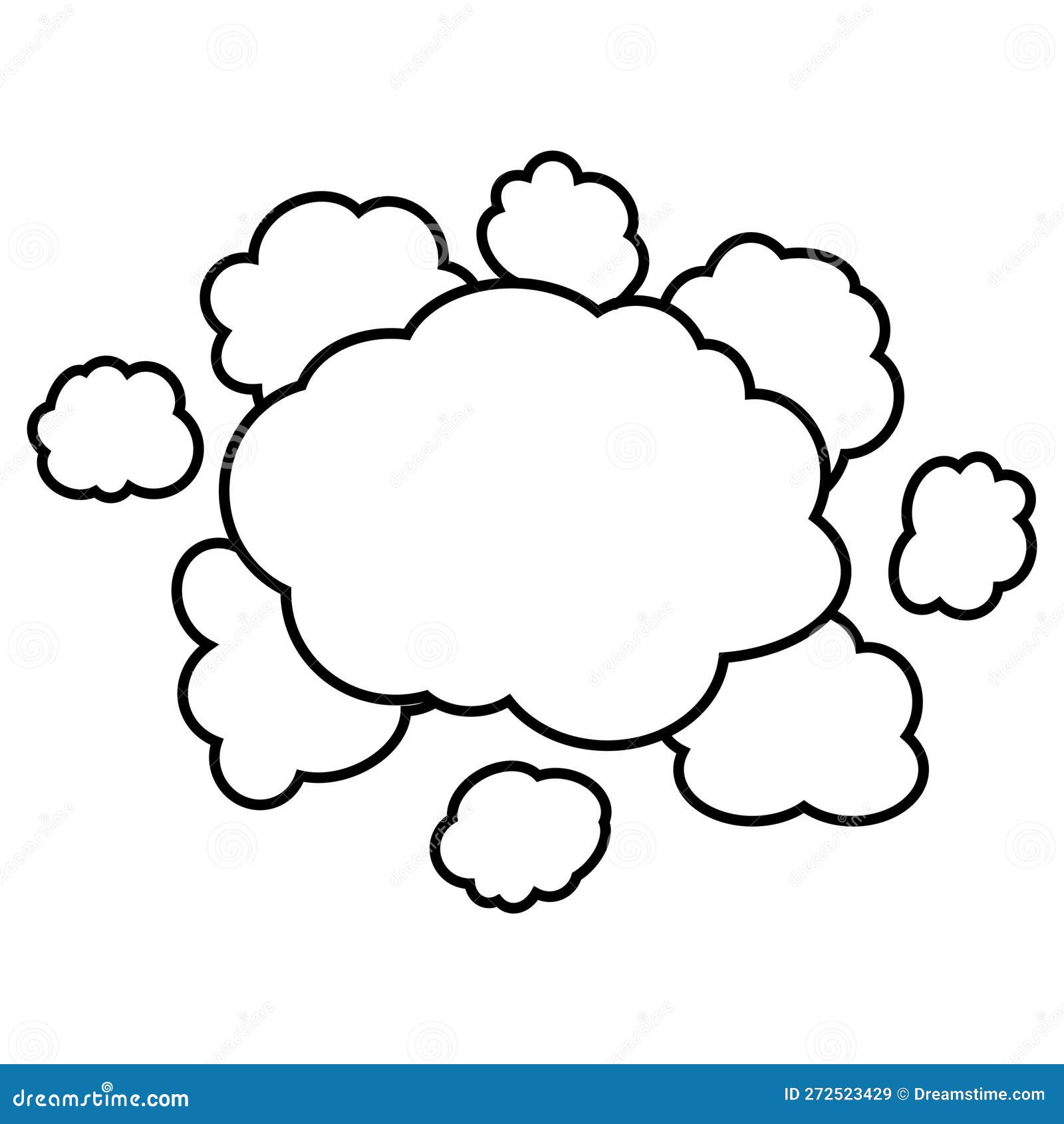 Cloud Vape Smoke, Bubble Art Pop Poster, Cartoon Sky Frame Stock Vector ...
