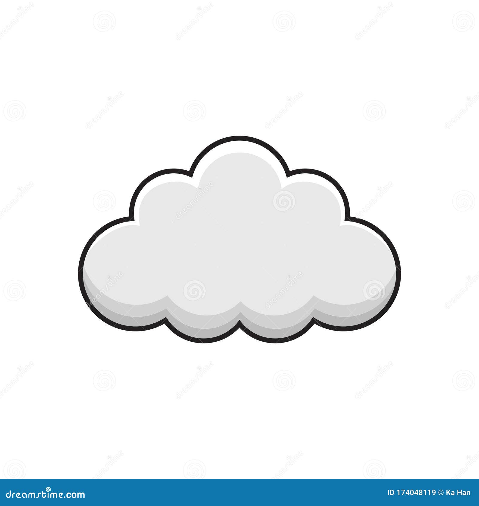 Cloud Vector, Cloud Stock Icon Illustration Stock Vector - Illustration ...