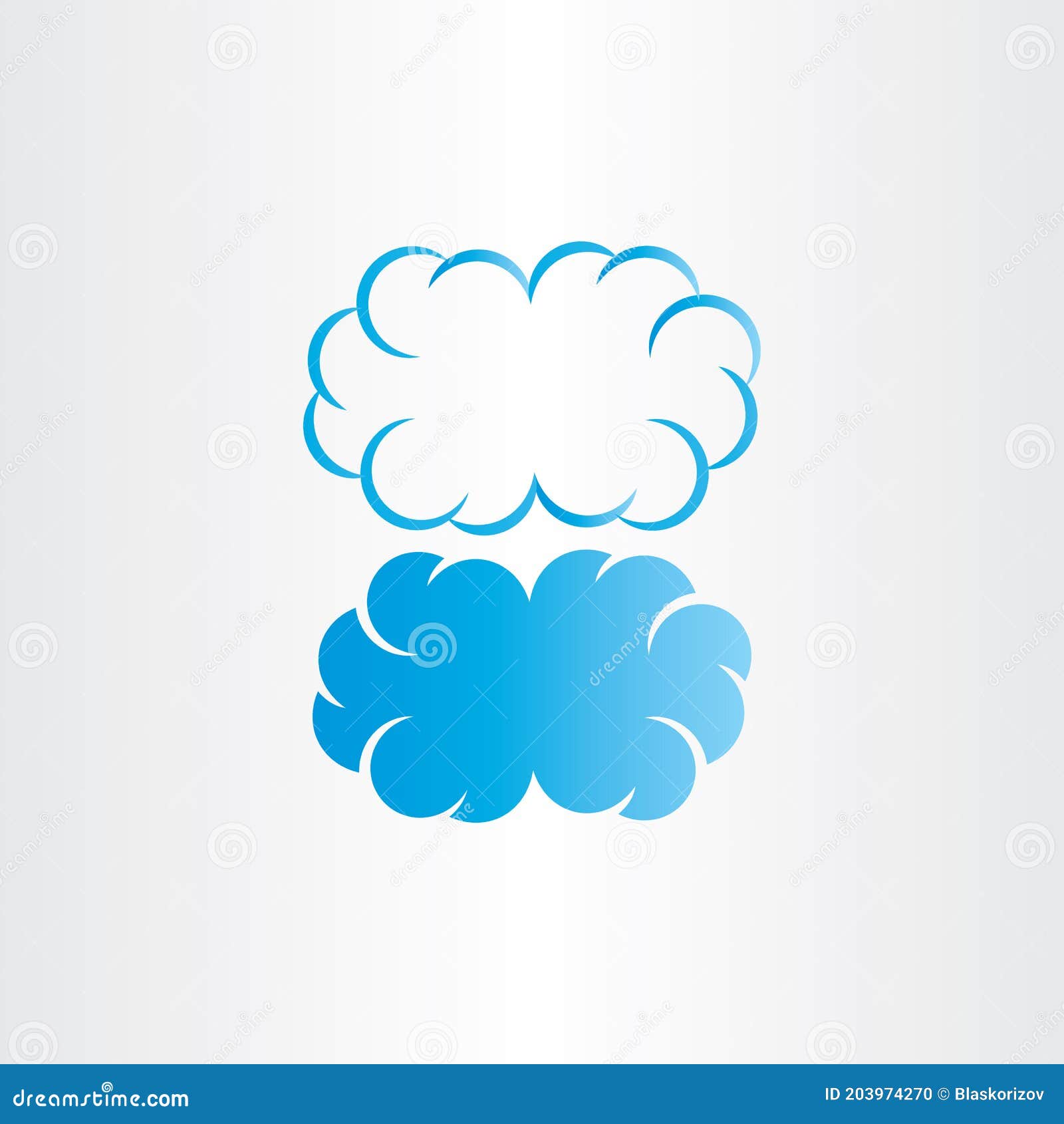 Cloud Vector Frame Icon Background Design Stock Vector - Illustration ...