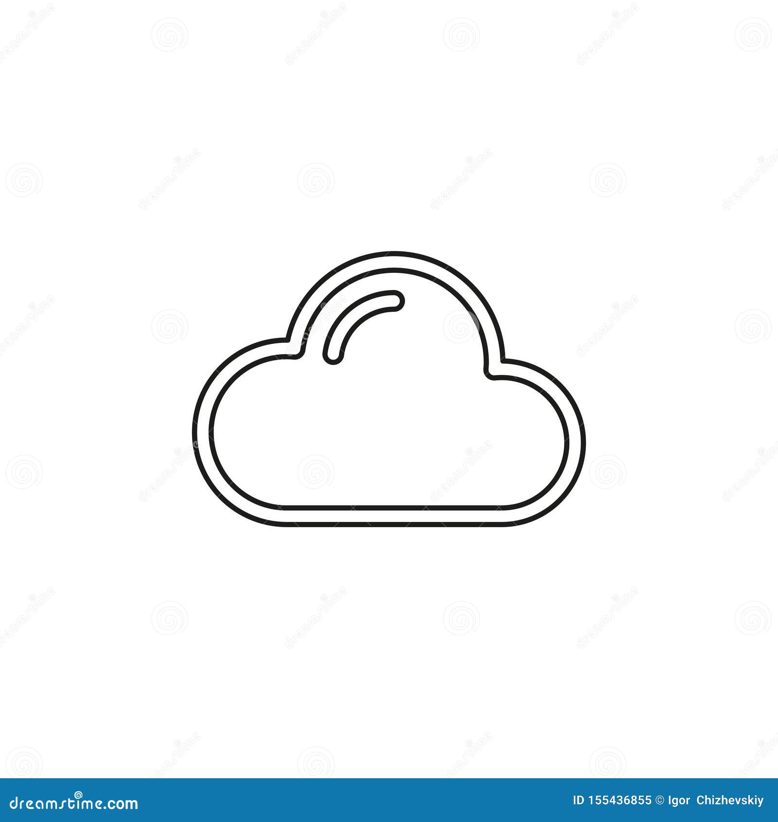 Cloud vector icon stock vector. Illustration of digital - 155436855