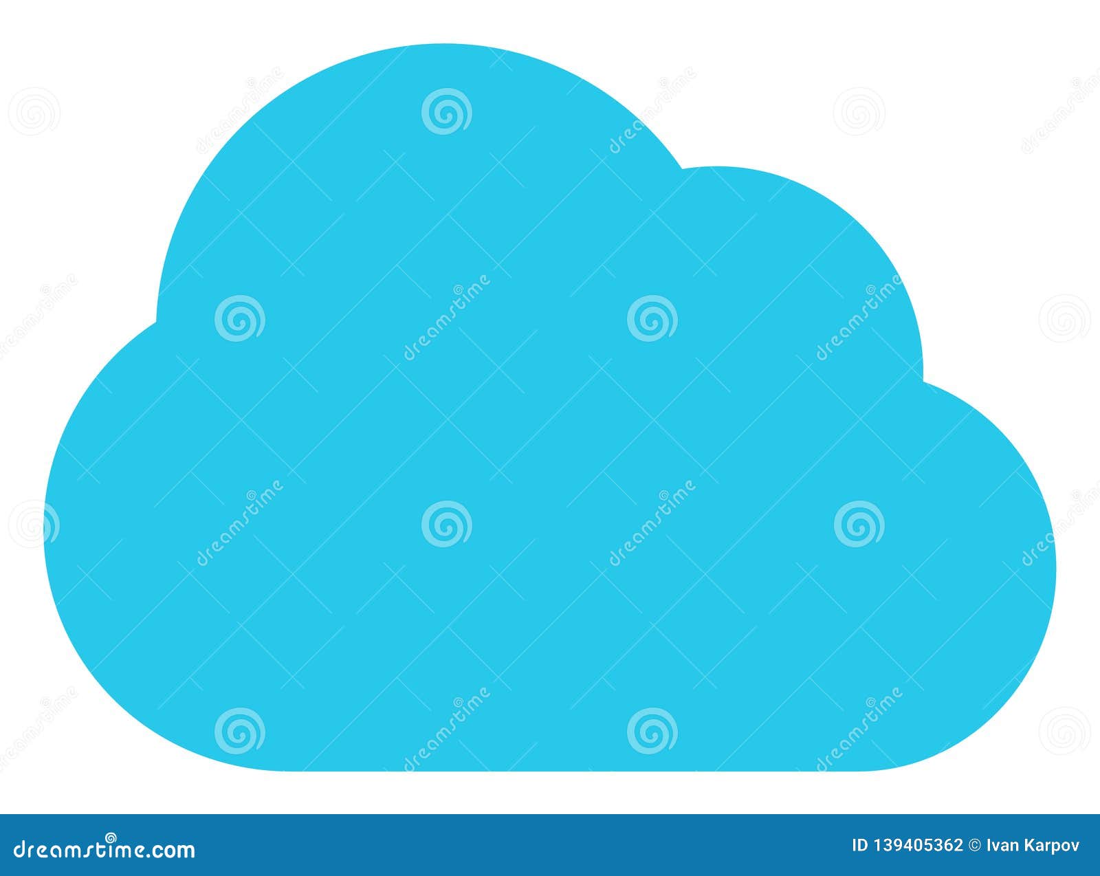 Vector Cloud Icon stock vector. Illustration of online - 139405362