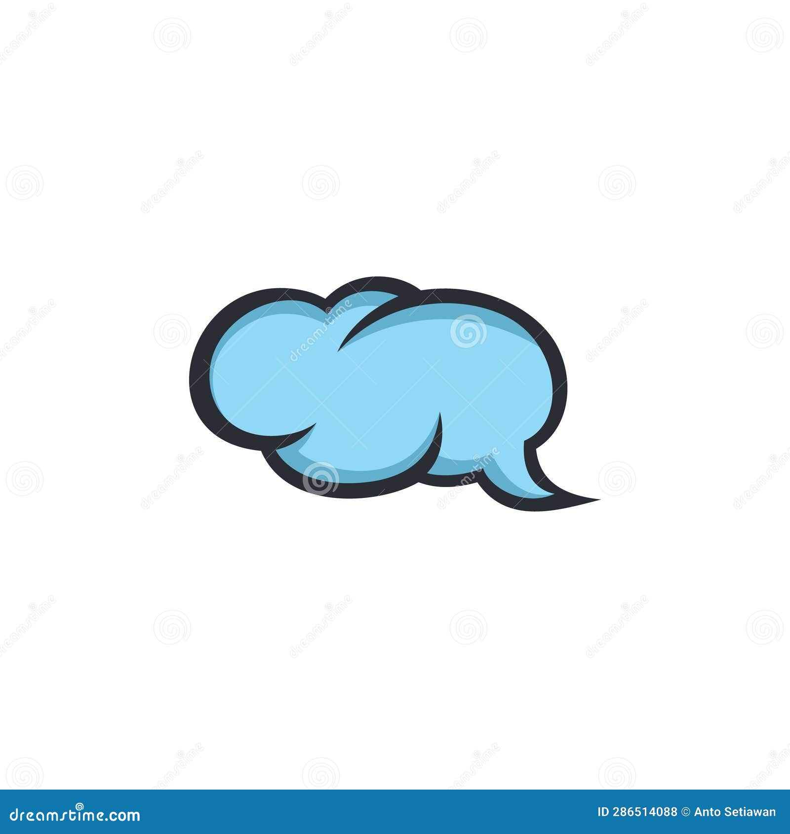 Cloud Vector Illustration. Speech Bubble Vector Stock Illustration ...