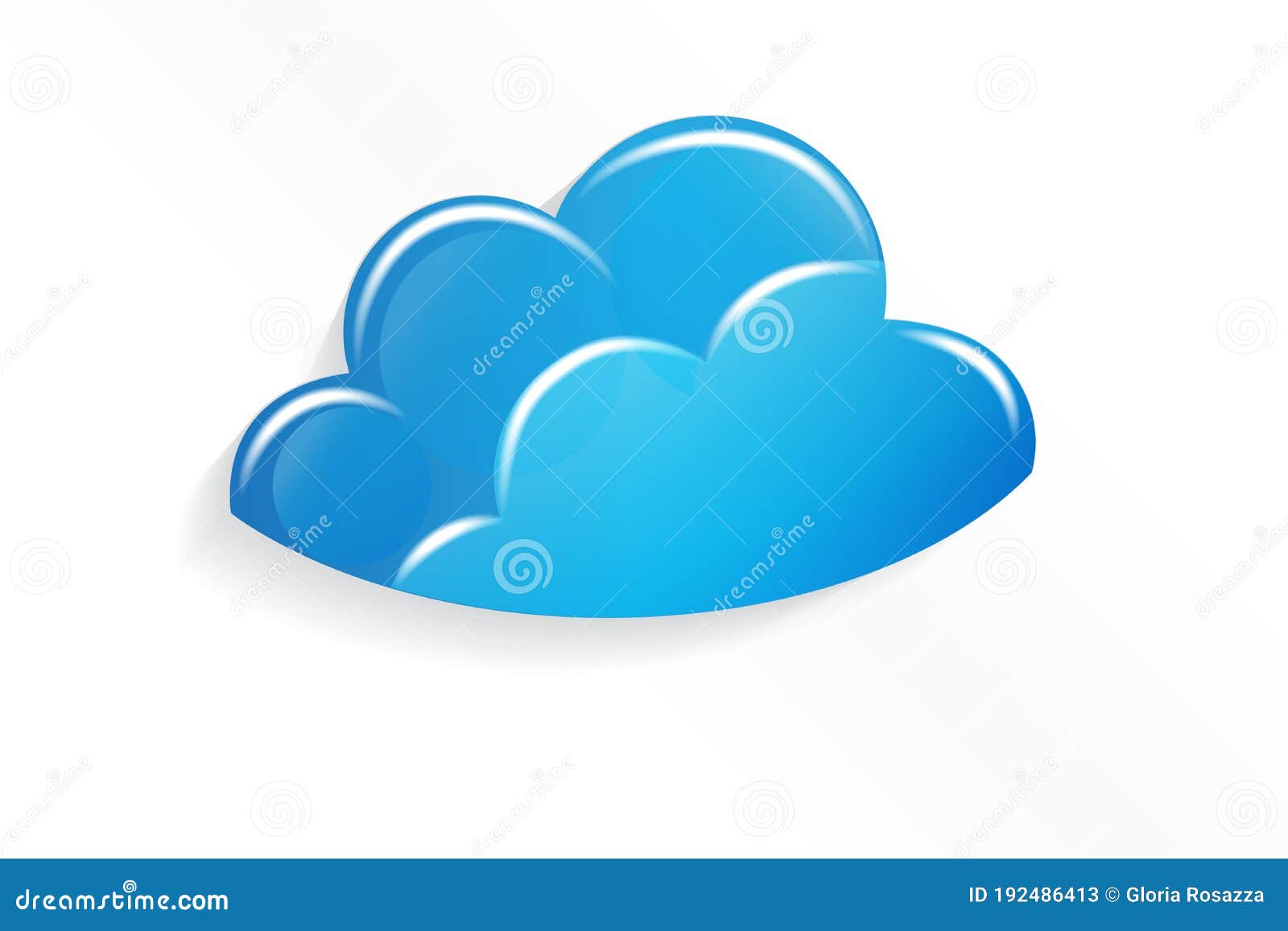 Cloud Blue Icon Logo Vector Stock Vector - Illustration of clouds ...