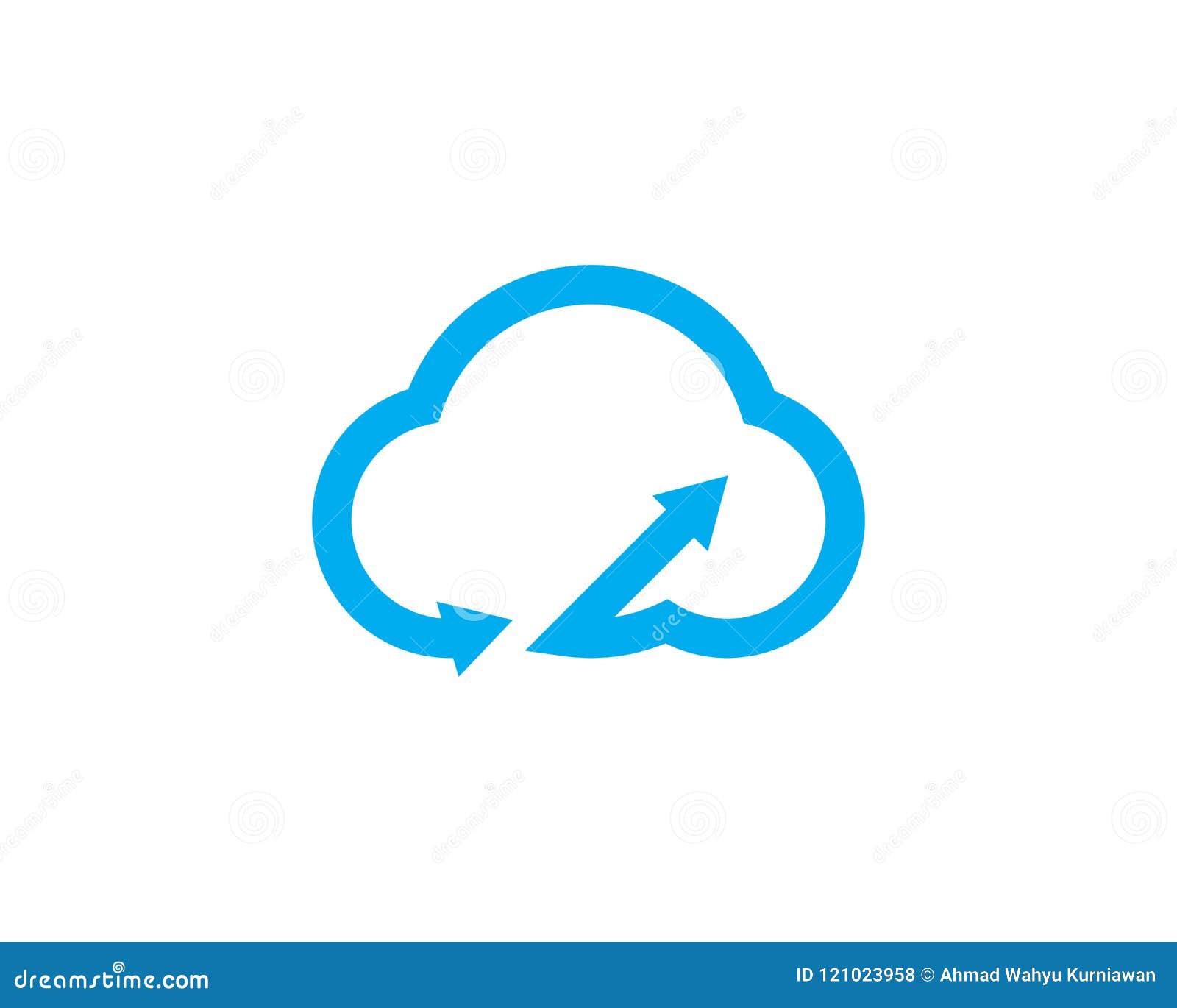 Cloud vector logo template stock vector. Illustration of media - 121023958