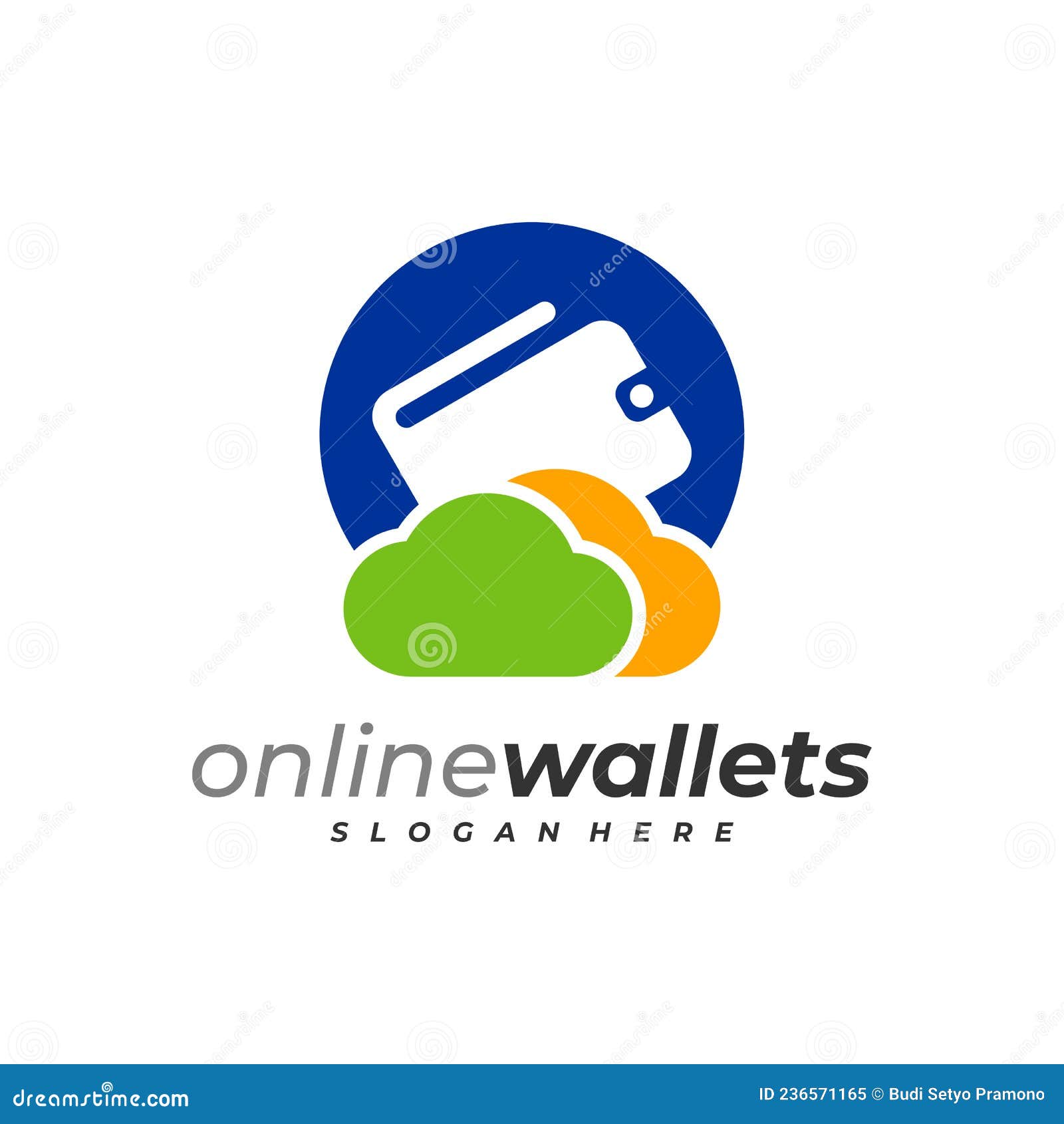 Set Of Cloud Wallets Logo Vector Template, Creative Wallets Logo Design ...