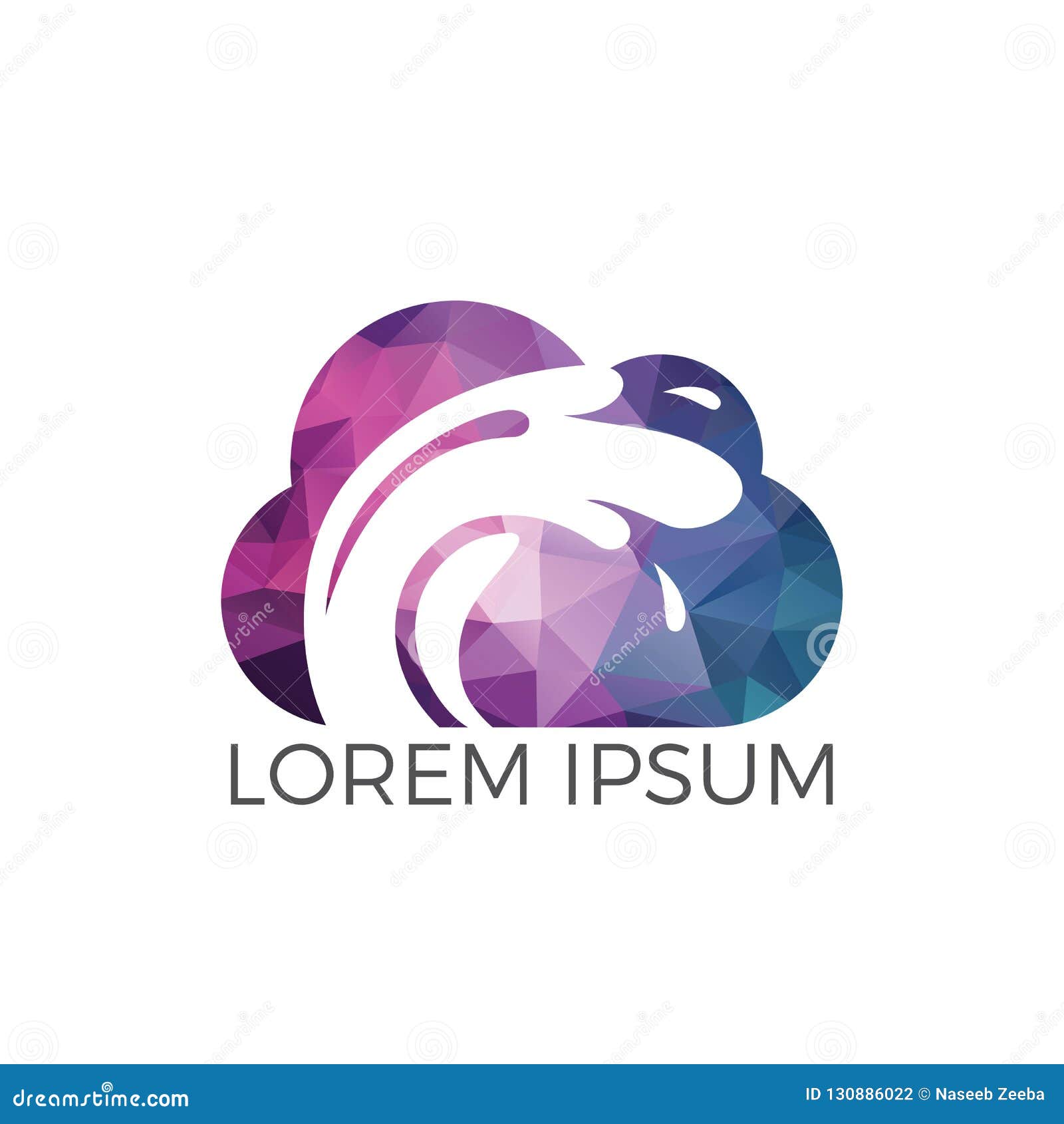 Cloud Water Wave Logo Design Stock Vector - Illustration of idea ...