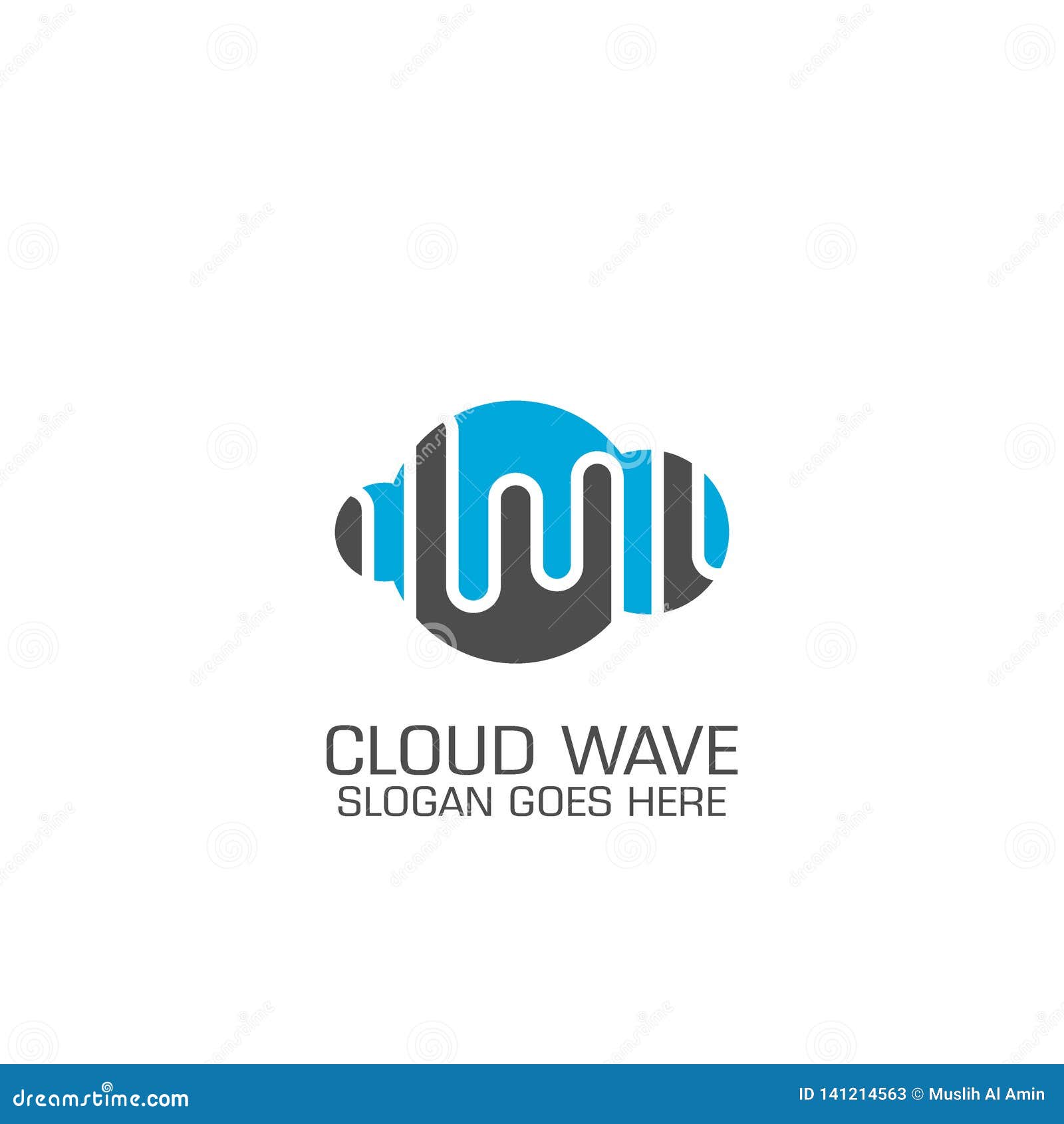 Cloud Wave Graphic Logo Template Stock Vector - Illustration of symbol ...