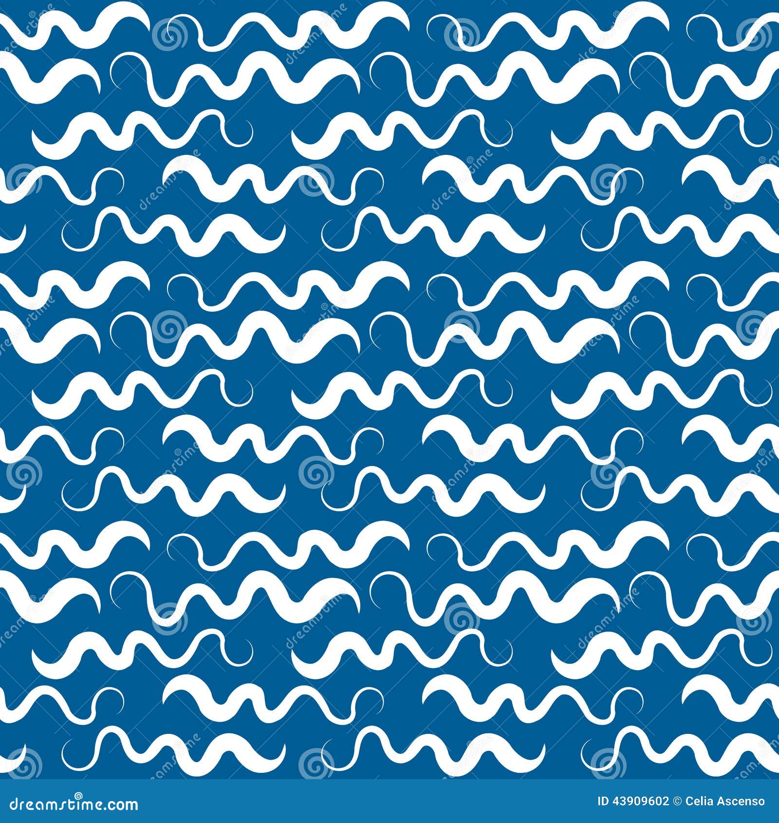 Cloud Waves Seamless Background Stock Illustration - Illustration of ...