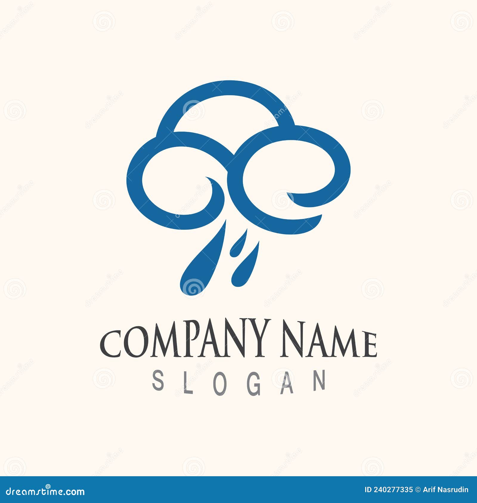 Cloud Weather Forecast Logo Template Vector Illustration Design Stock ...