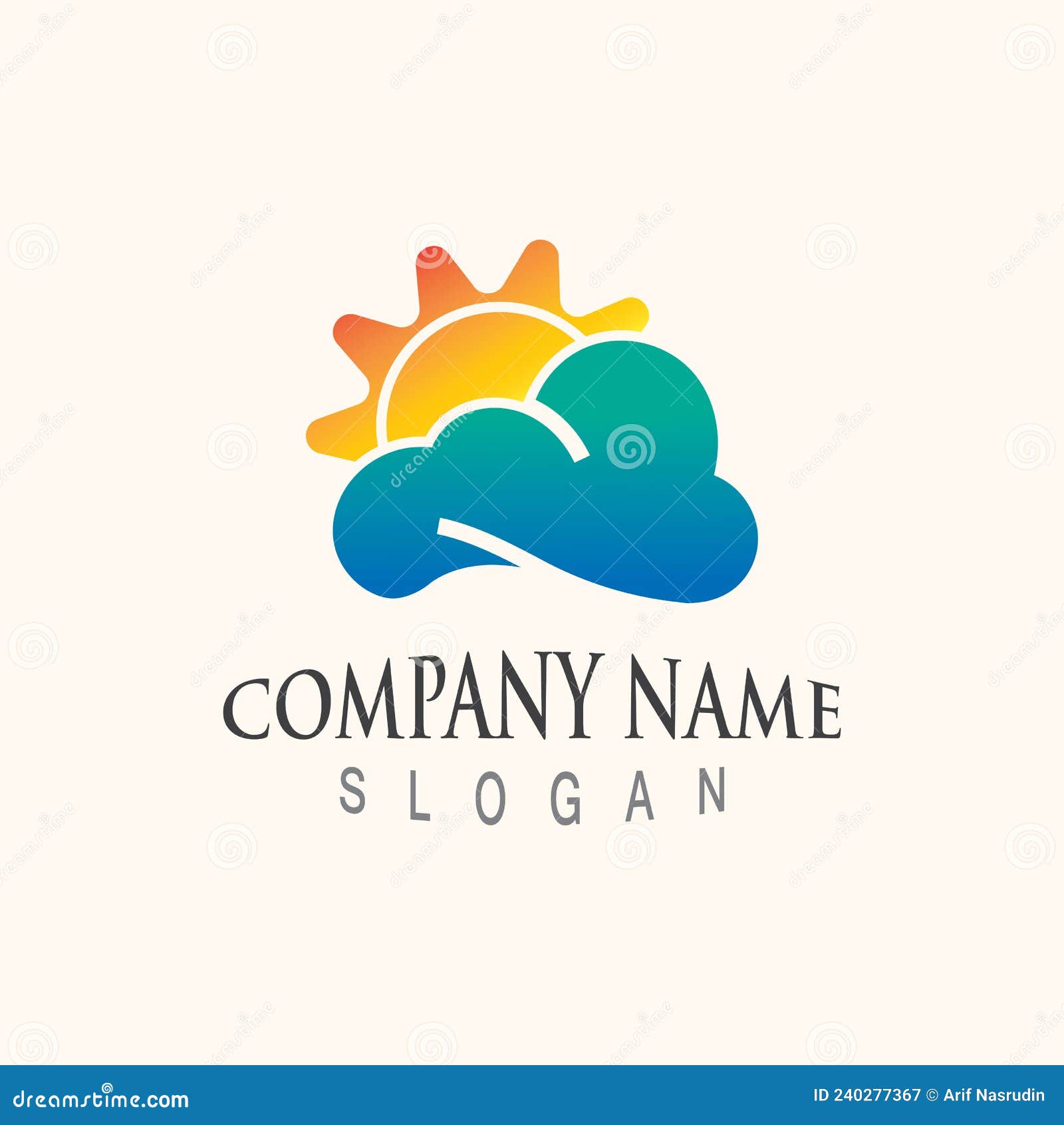 Cloud Weather Forecast Logo Template Vector Illustration Design Stock ...