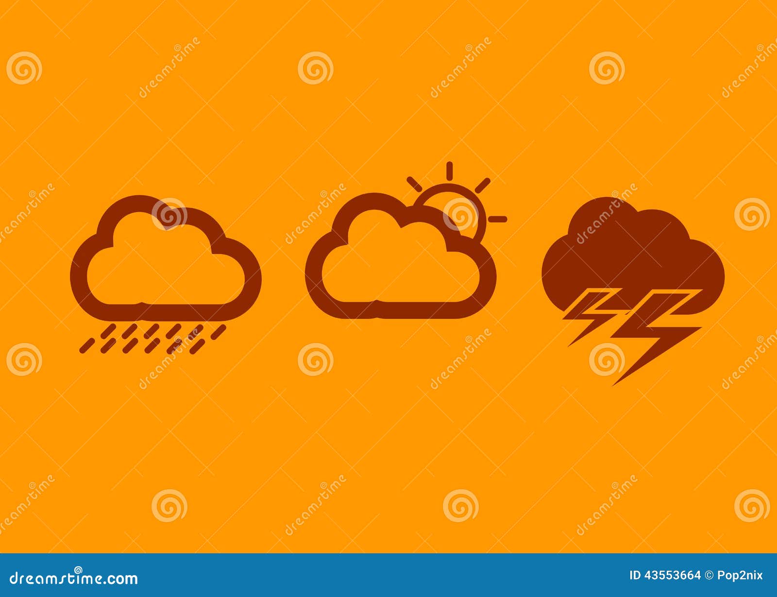 Cloud weather icon stock vector. Illustration of clear - 43553664