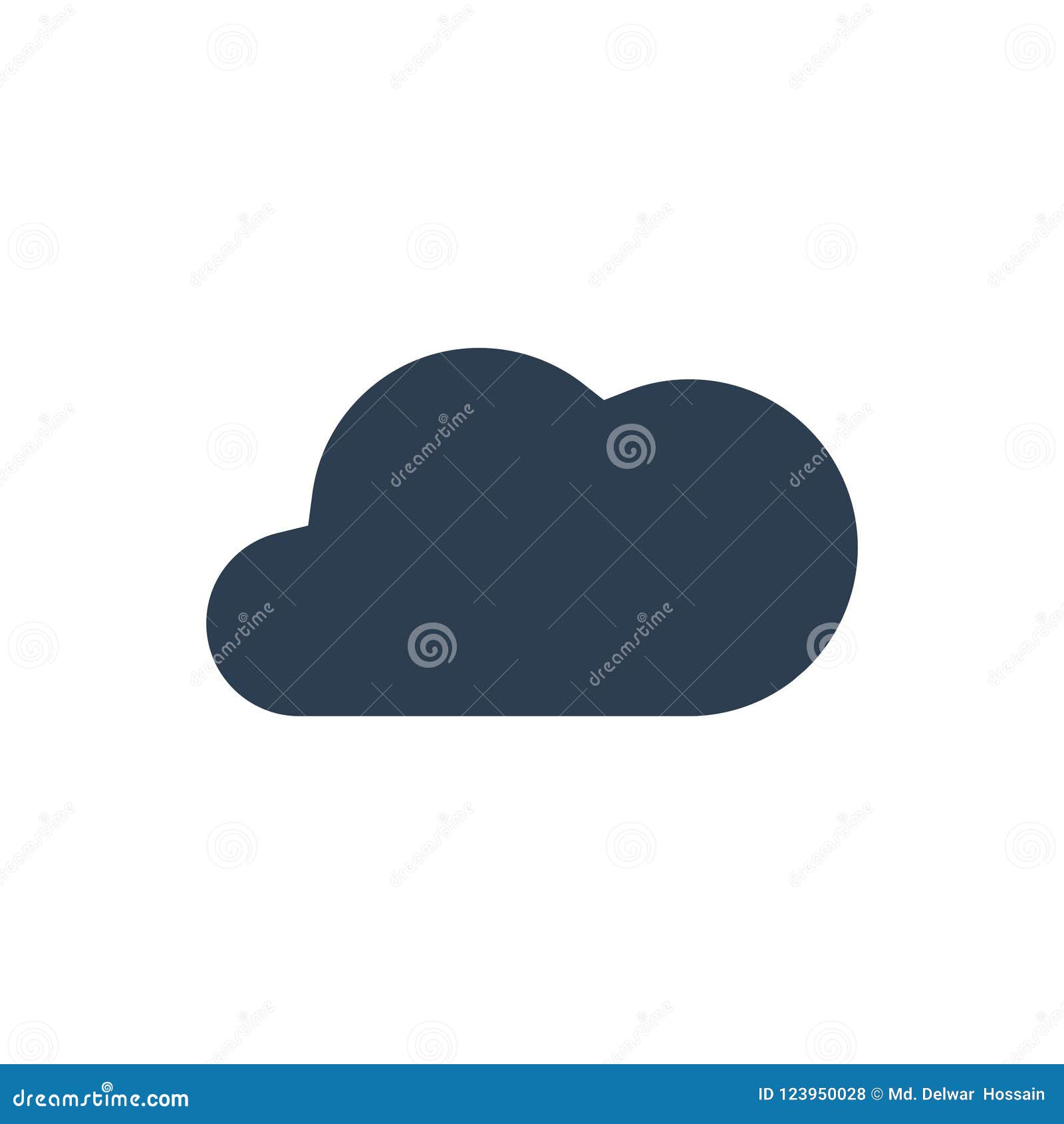 Cloud, weather icon stock vector. Illustration of network - 123950028