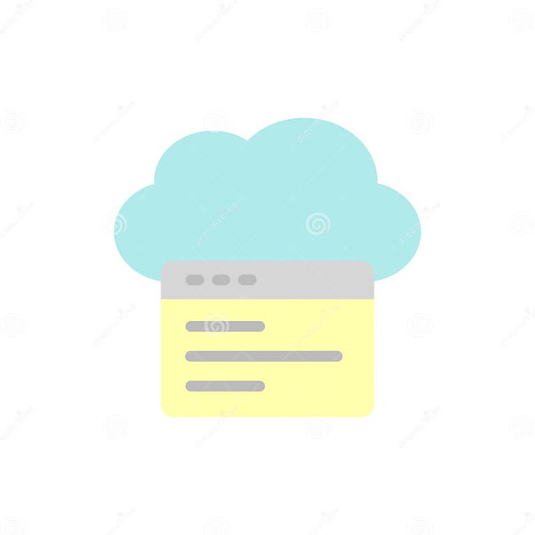 Cloud, Web Site Icon. Simple Color Vector Elements of Internet Storage ...