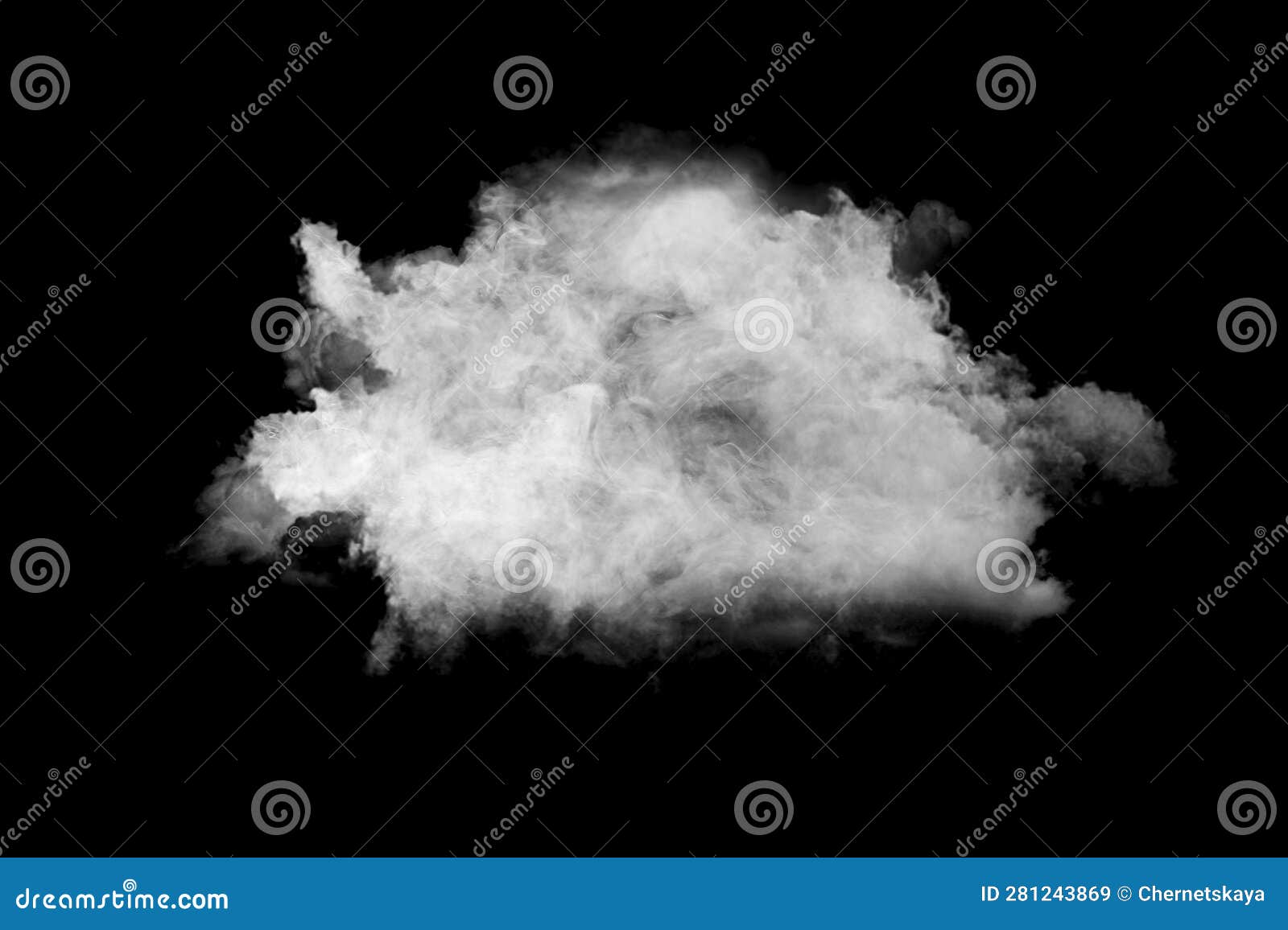 Cloud of White Smoke on Black Background Stock Image - Image of nature ...