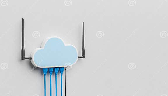 Cloud wifi router stock illustration. Illustration of server - 224877838