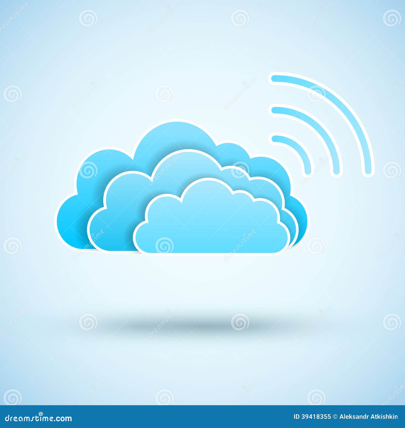 Cloud with Wifi symbol stock vector. Illustration of black - 39418355 Cloud with Wifi symbol stock vector. Illustration of black - 39418355