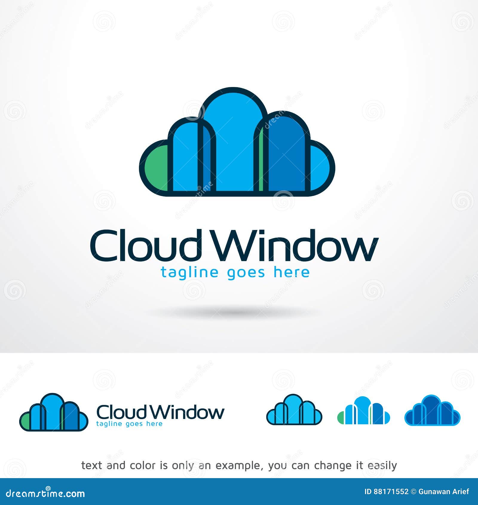 Cloud Window Logo Template Design Vector Stock Vector - Illustration of ...