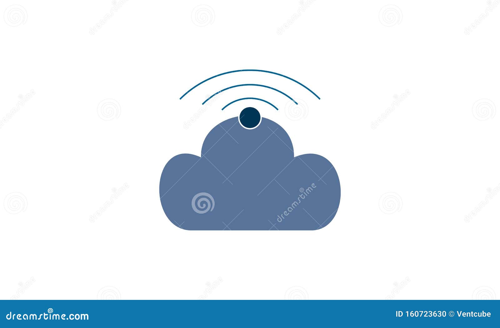 Cloud With Wireless Symbol Icon Vector Illustration | CartoonDealer.com ...